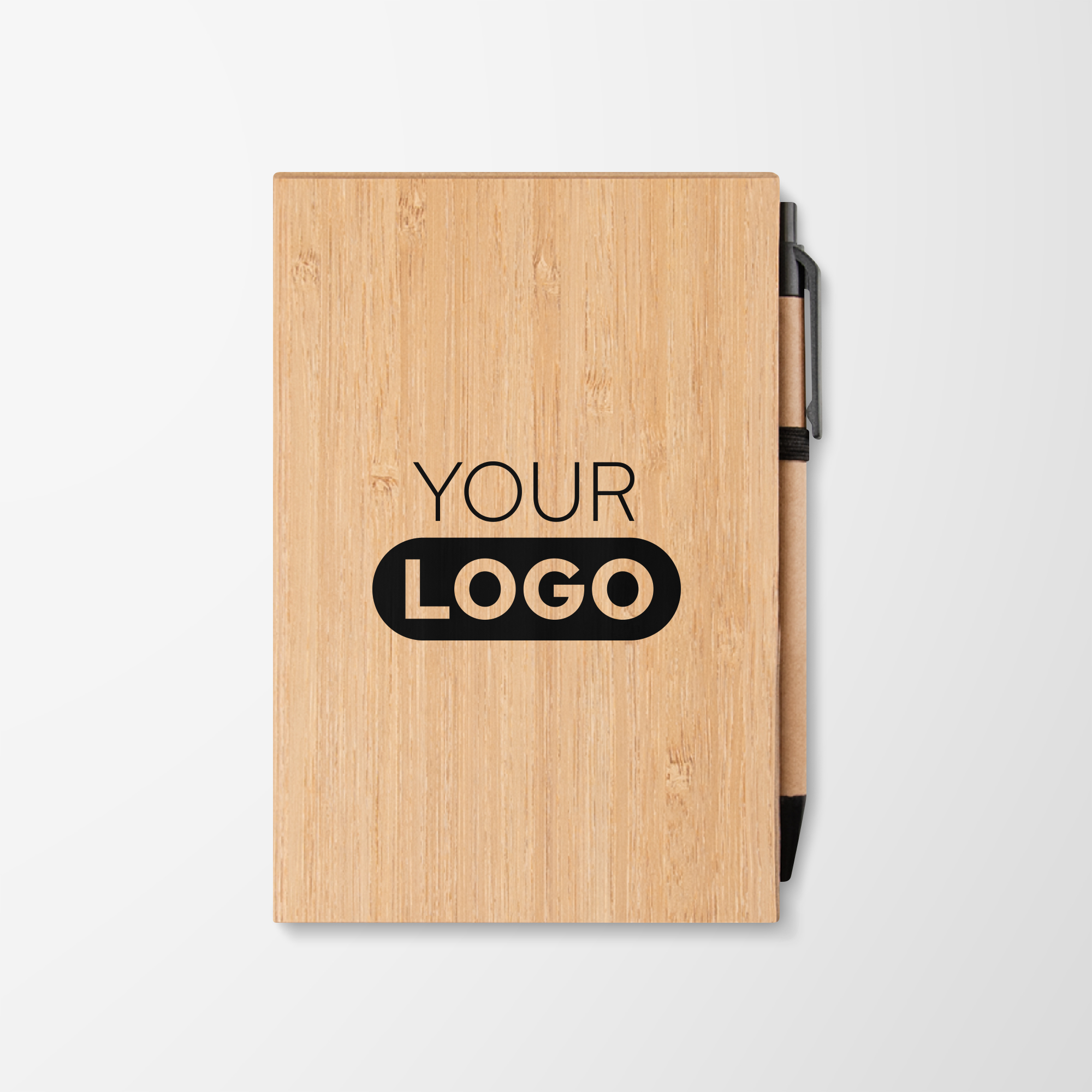 Custom 4"x 6" Bamboo Brody Notebook Phone Stand | Pens.com