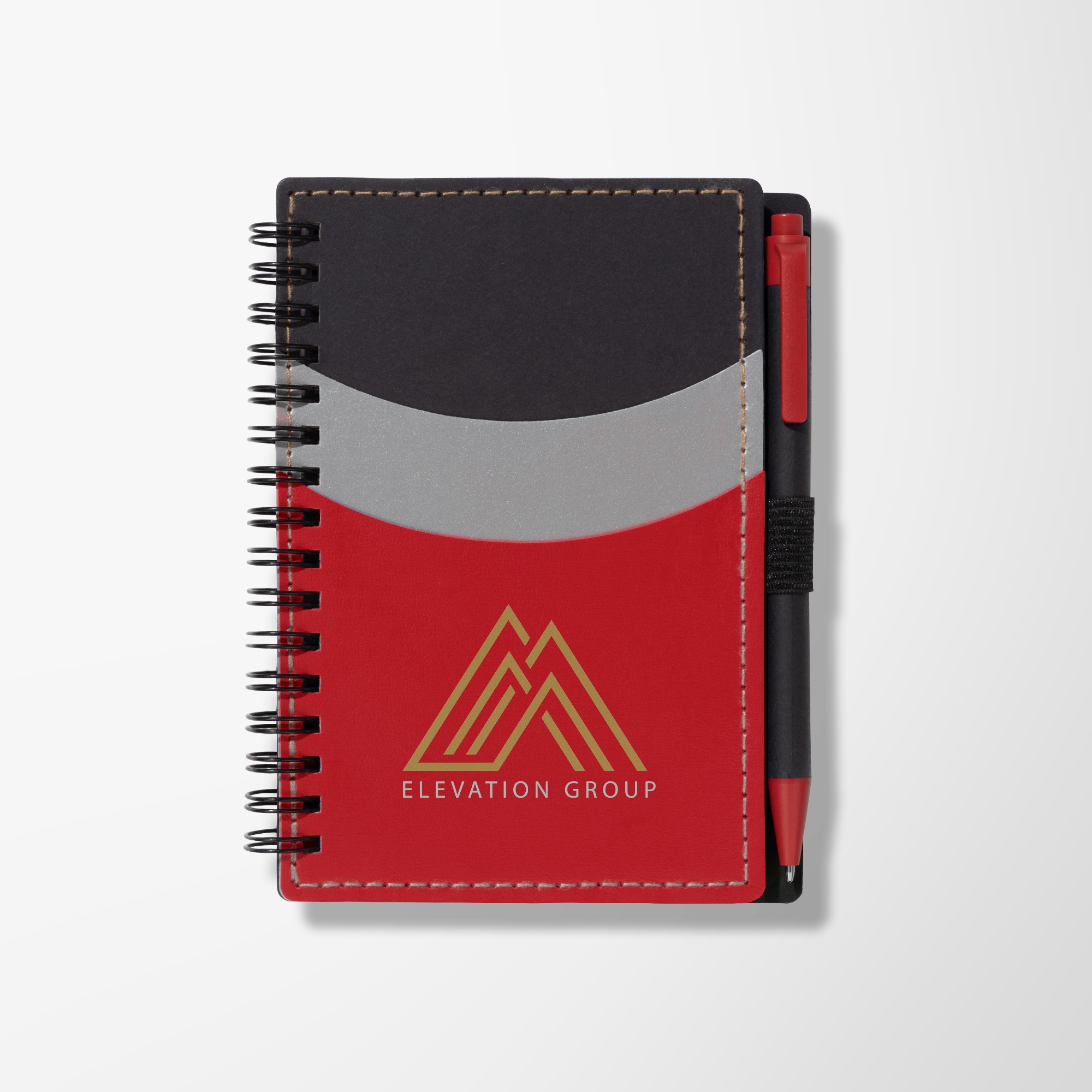 Personalise Sleek Notebook with Pocket and Pen with Text | Pens.com