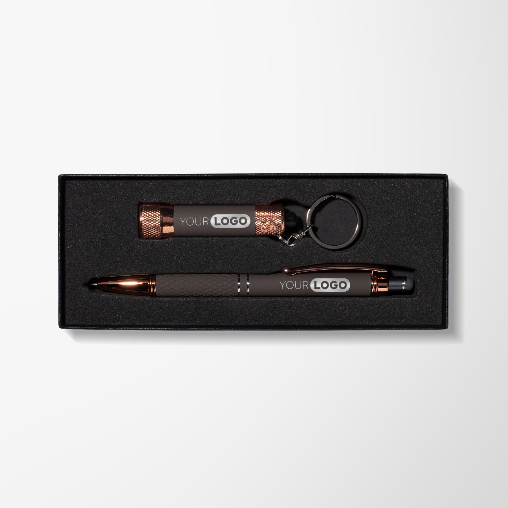 Promotional Rose Gold Diamond Pen Gift Set in Window Gift Box with Logo ...