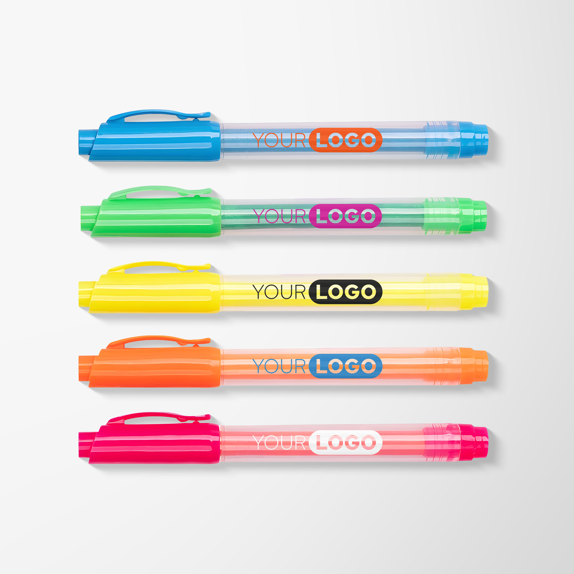 Custom Translucent Neon Clip-Cap Highlighter | Pens.com