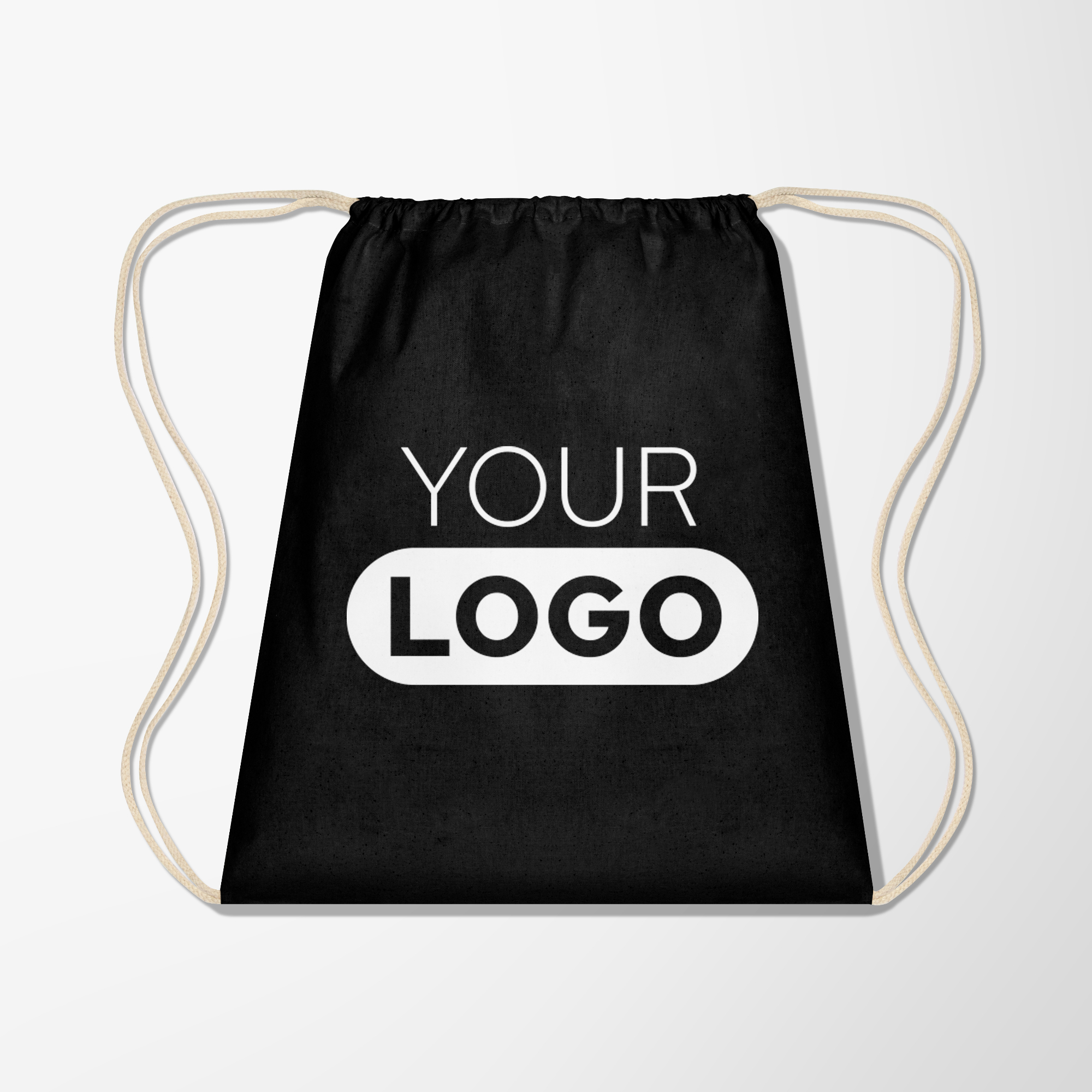 Custom Christa Natural Cotton Drawstring Backpack | Pens.com