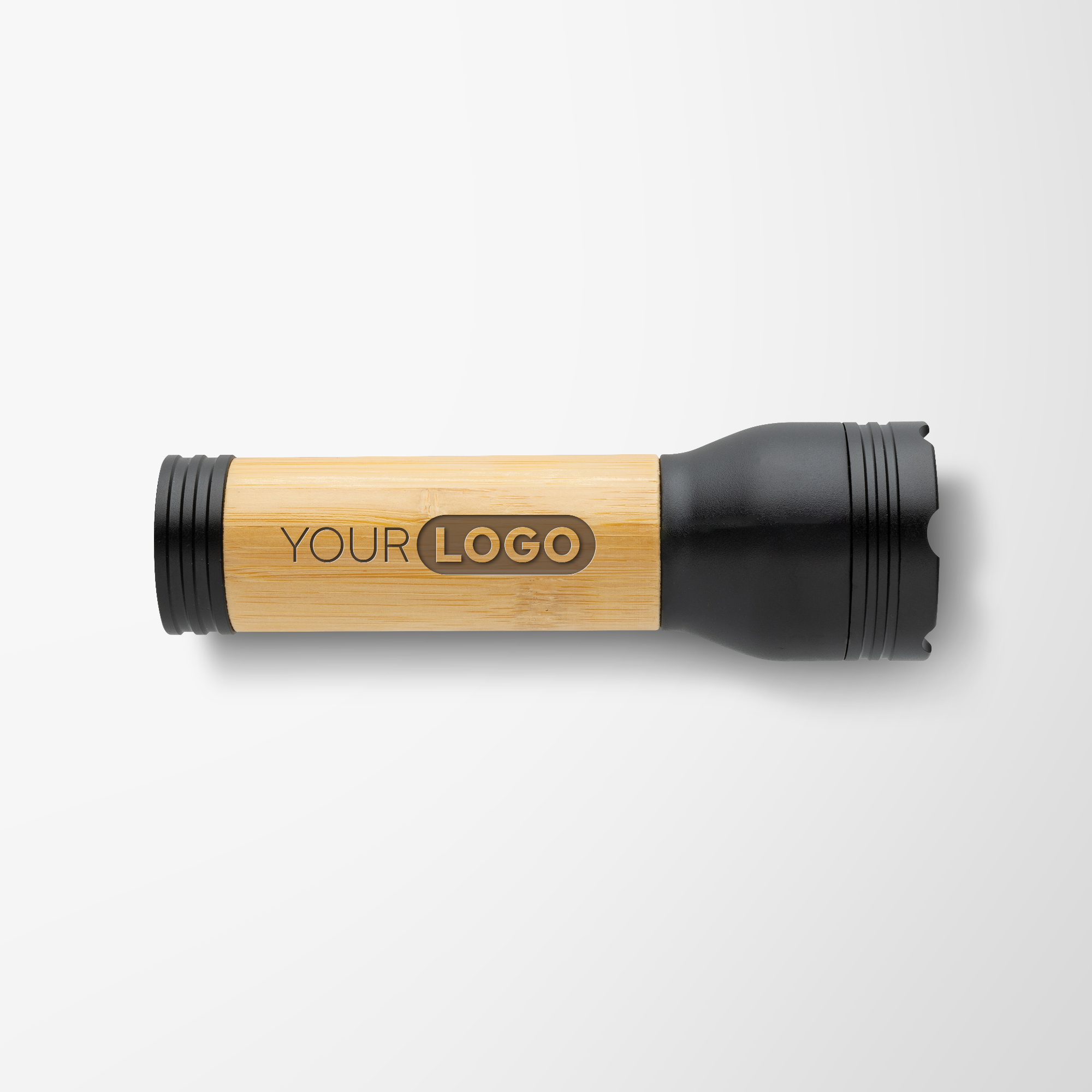 Promotional Engraved Bamboo & Recycled Plastic Lucid Rechargeable Torch ...