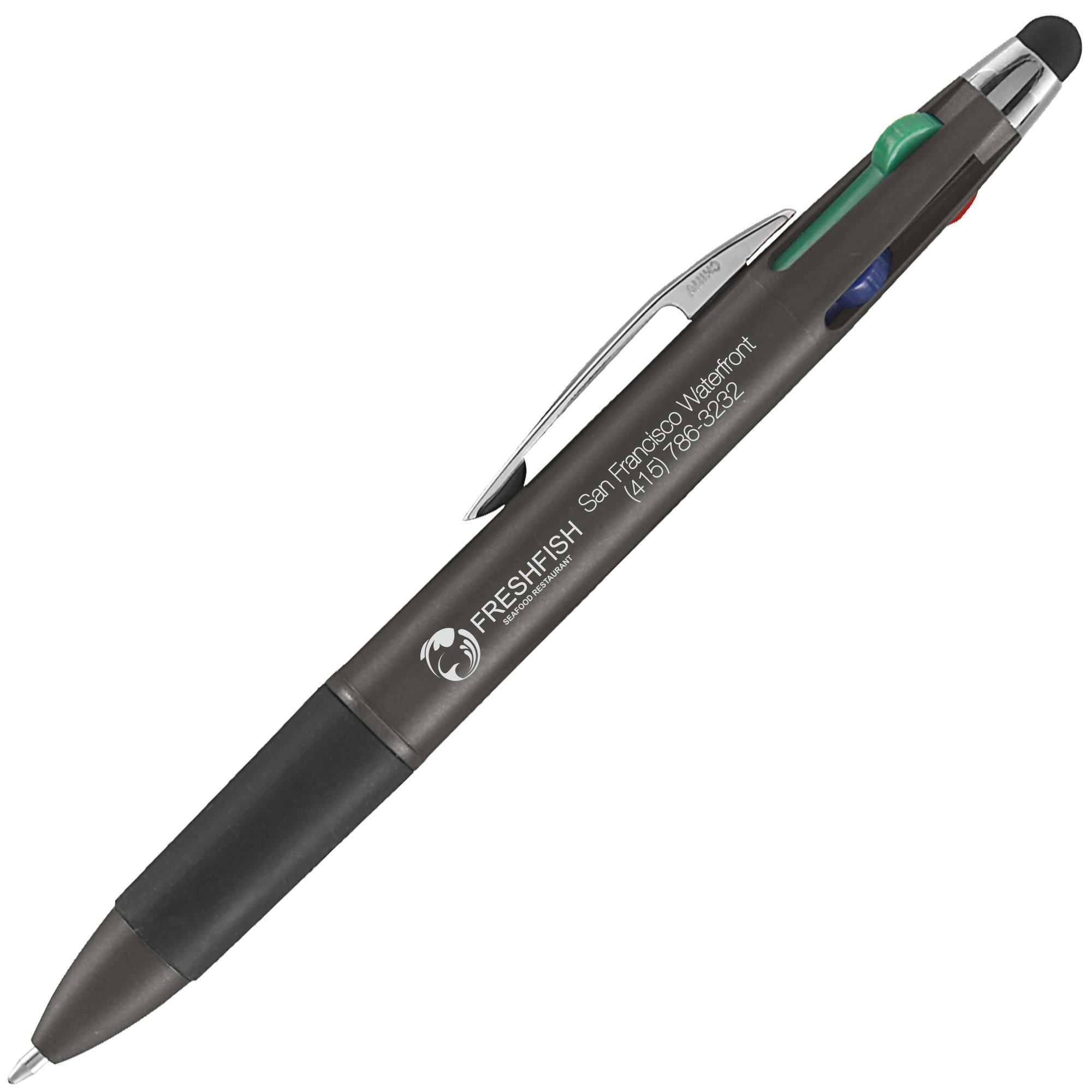 Stylo 4 Couleurs Lucina avec Stylet Publicitaire | National Pen