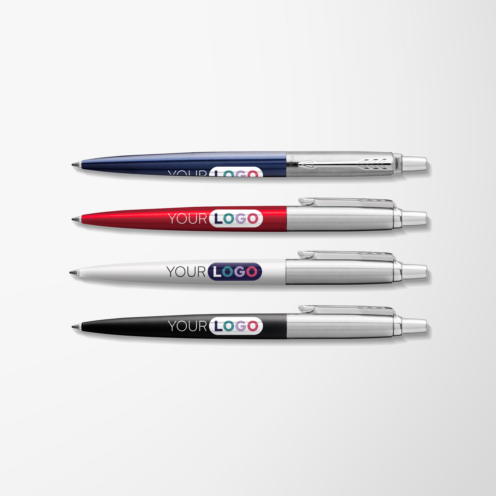 Werbeartikel Recycelter Parker™ Jotter Kugelschreiber mit Vollfarbdruck und blauer Tinte | Pens.com