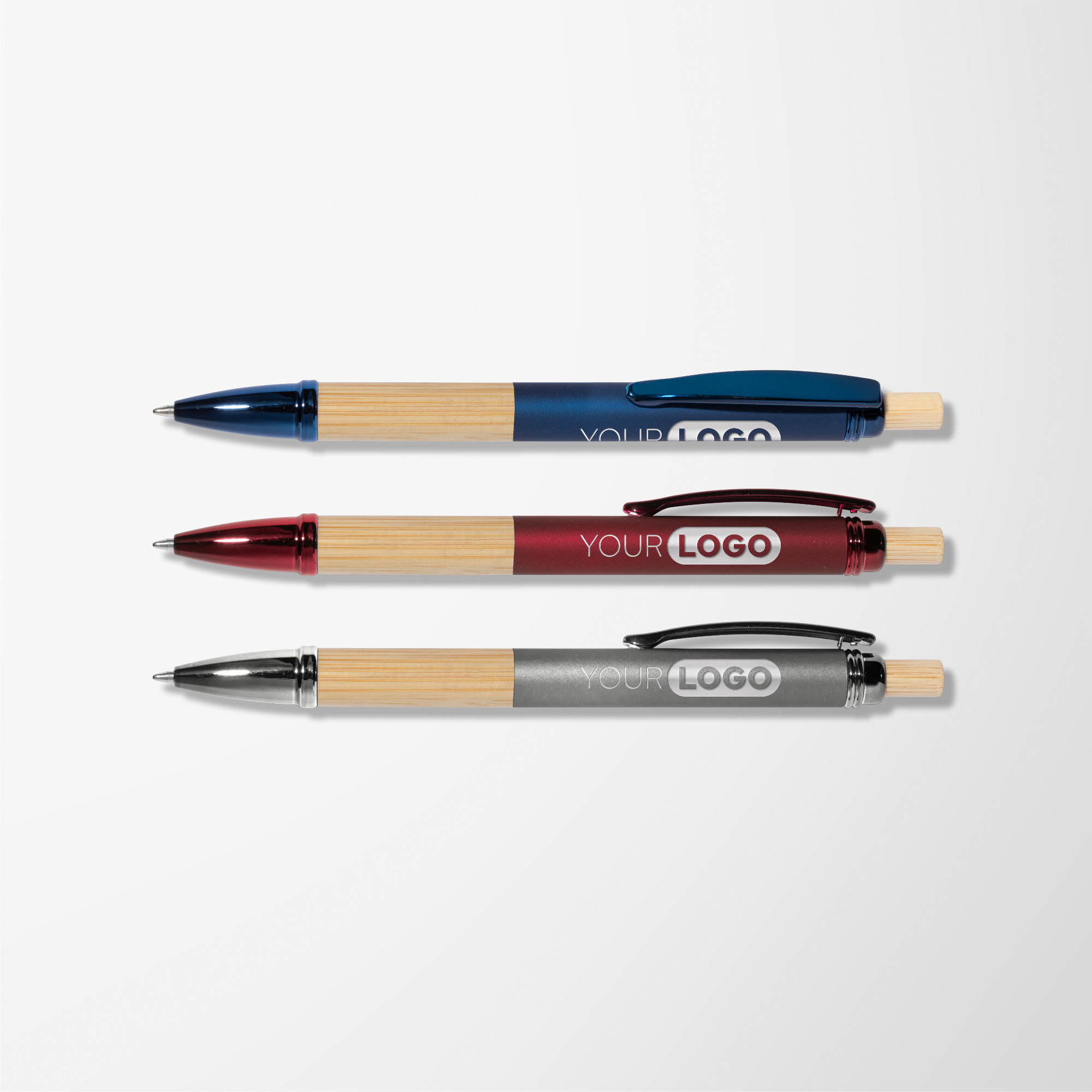 Custom Engraved Soft Touch Diamond Pen with Bamboo Trim | Pens.com