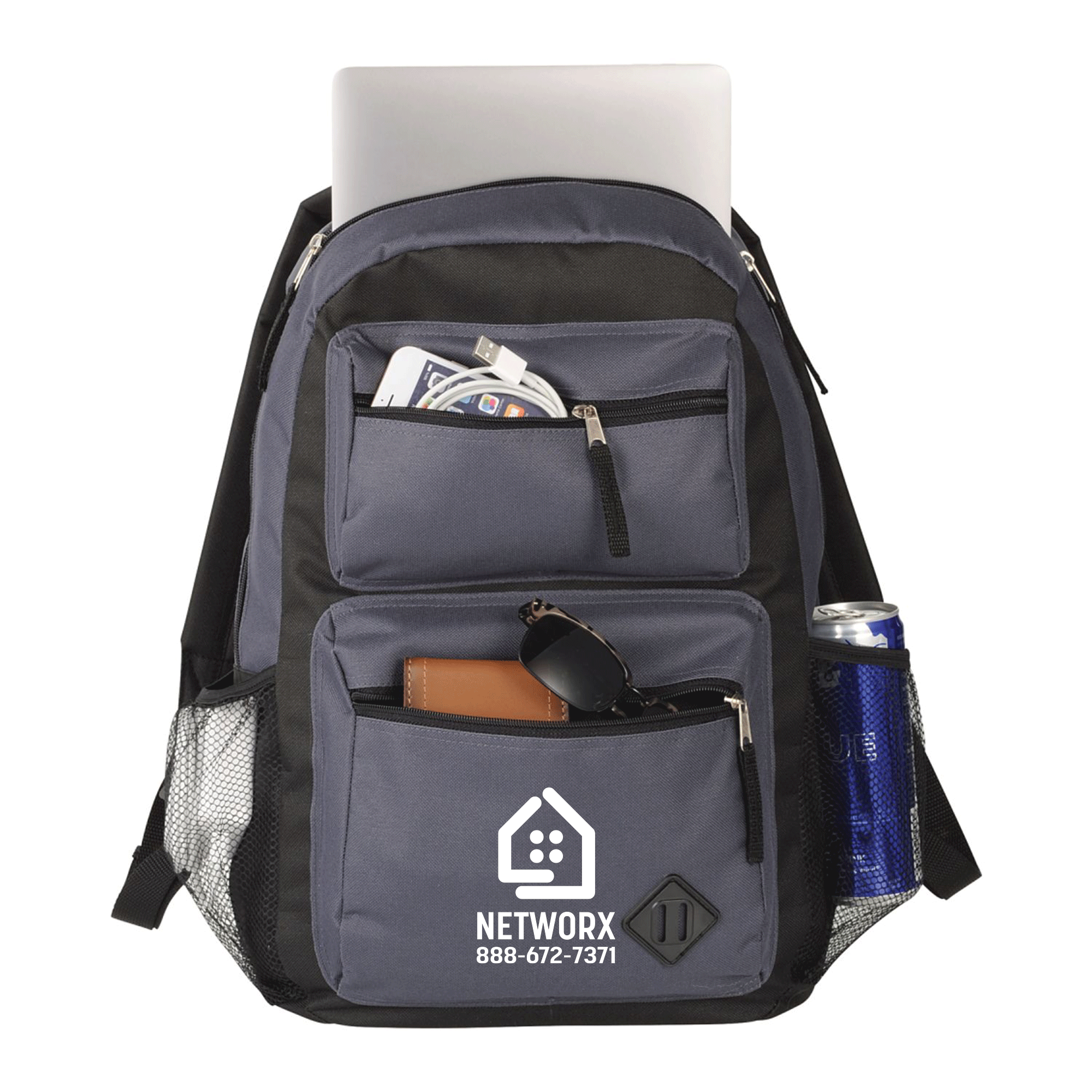 Custom Double Pocket Backpack | Pens.com
