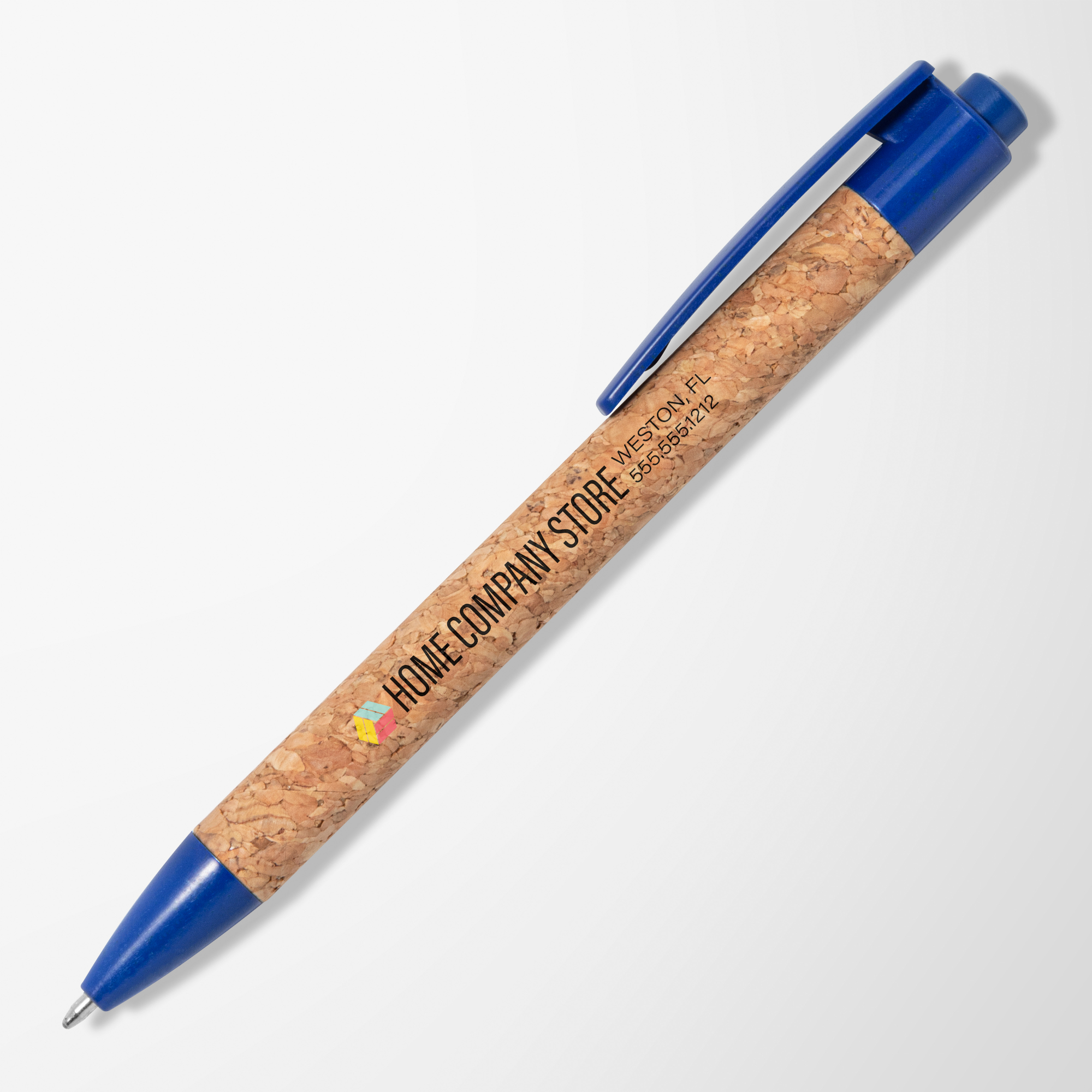 Personalise Cork & Wheat Straw Pen with Text | Pens.com