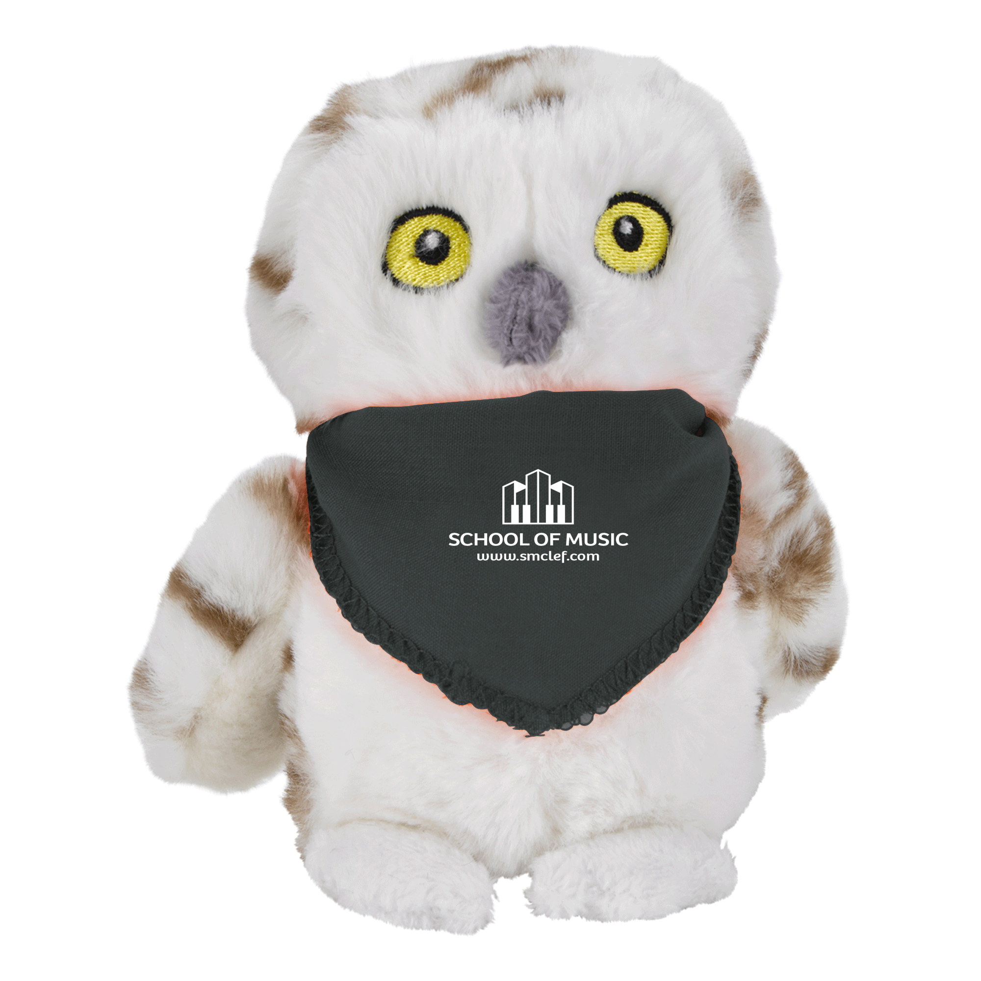 Custom Aurora® 5" Recycled Mini Plush Owl | Pens.com