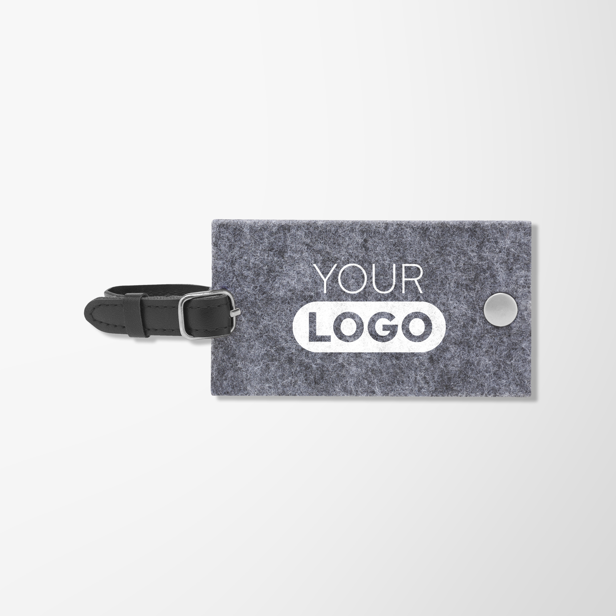 Custom The Goods Recycled Felt Luggage Tag | Pens.com