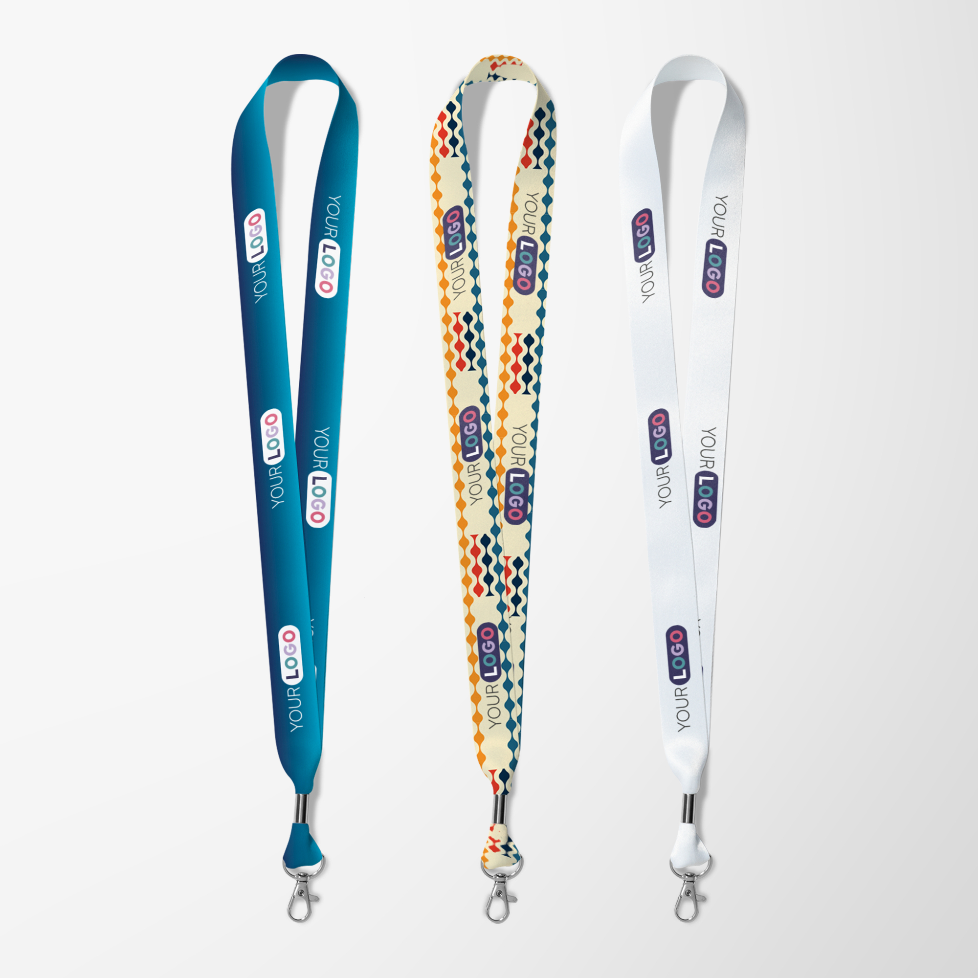 Custom Full Color 1" Zoe Recycled Lanyard with Snap Trigger | Pens.com
