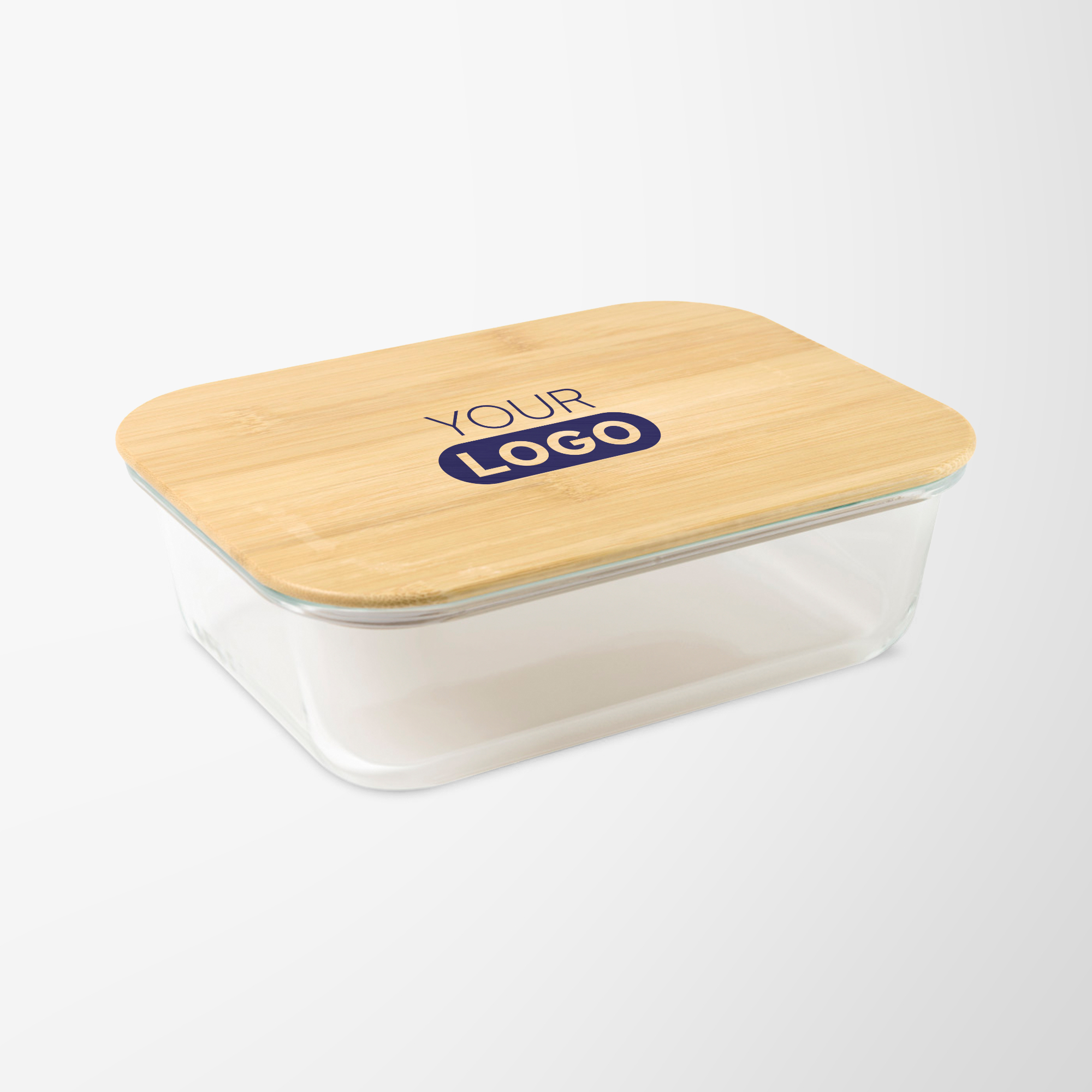 Custom 7-Cup Bamboo & Glass Storage Container | Pens.com