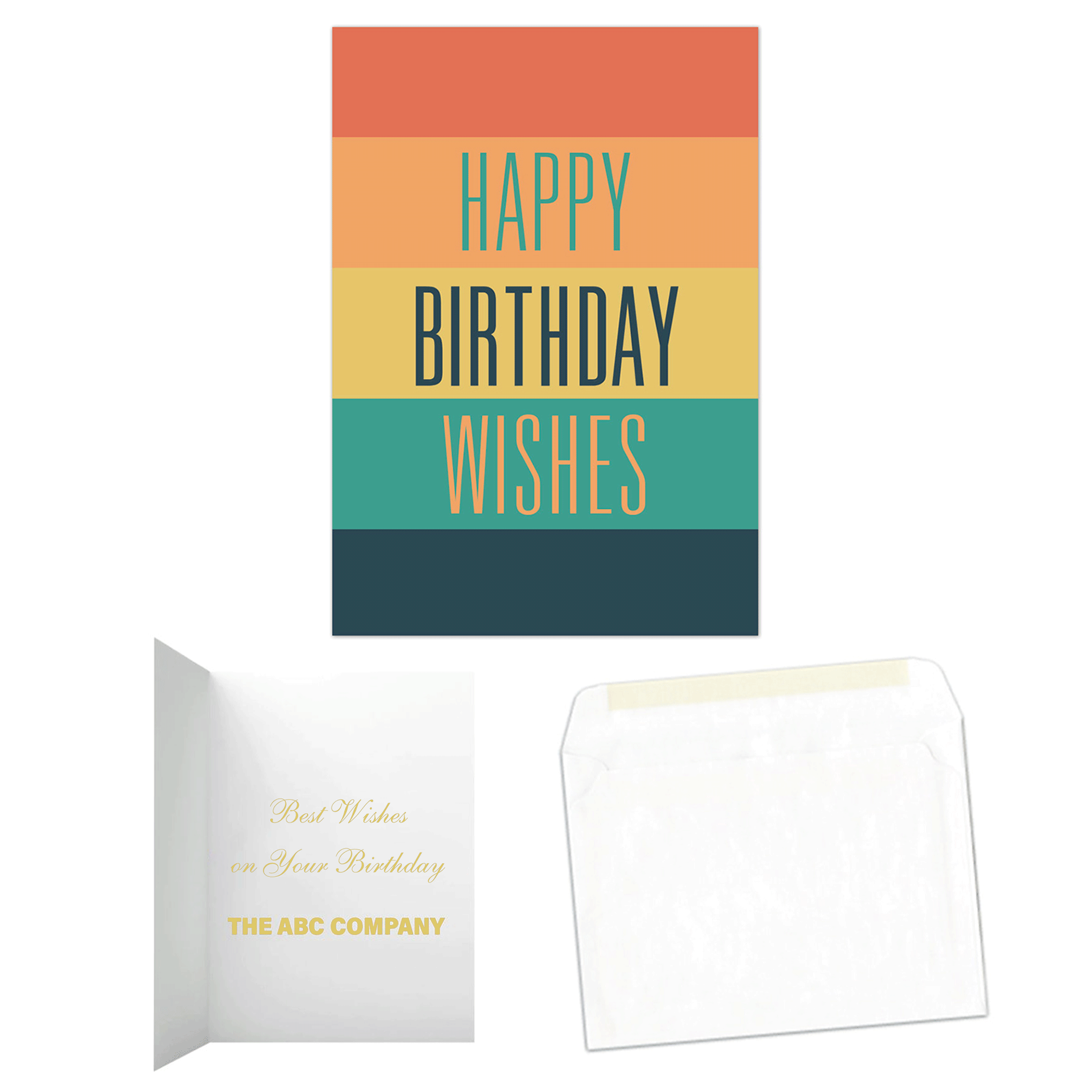 Custom Multi Color Birthday Wish Greeting Card | Pens.com