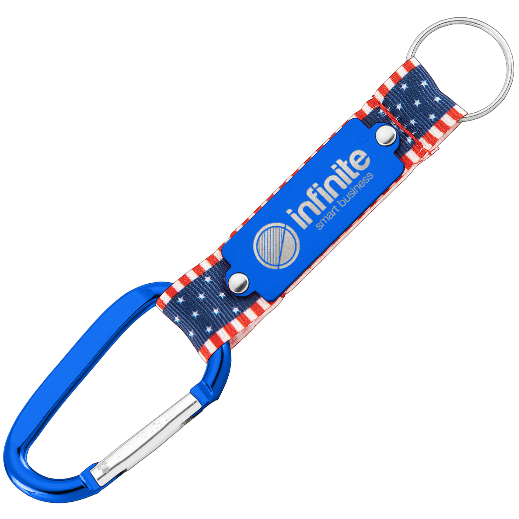 Custom Engraved Patriotic Carabiner Keychain | Pens.com