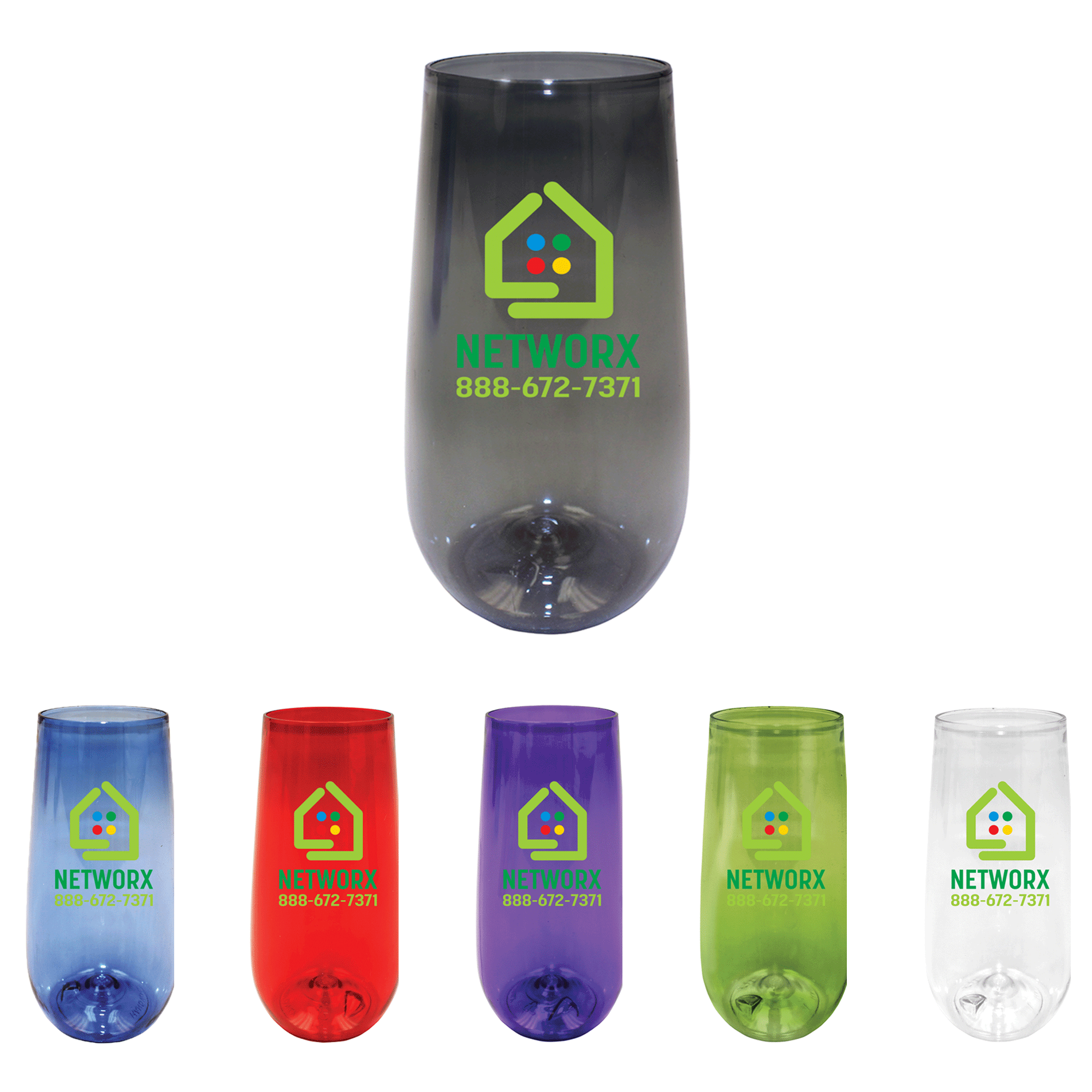 Custom Full Color 10 oz. Stemless Champagne Flute | Pens.com