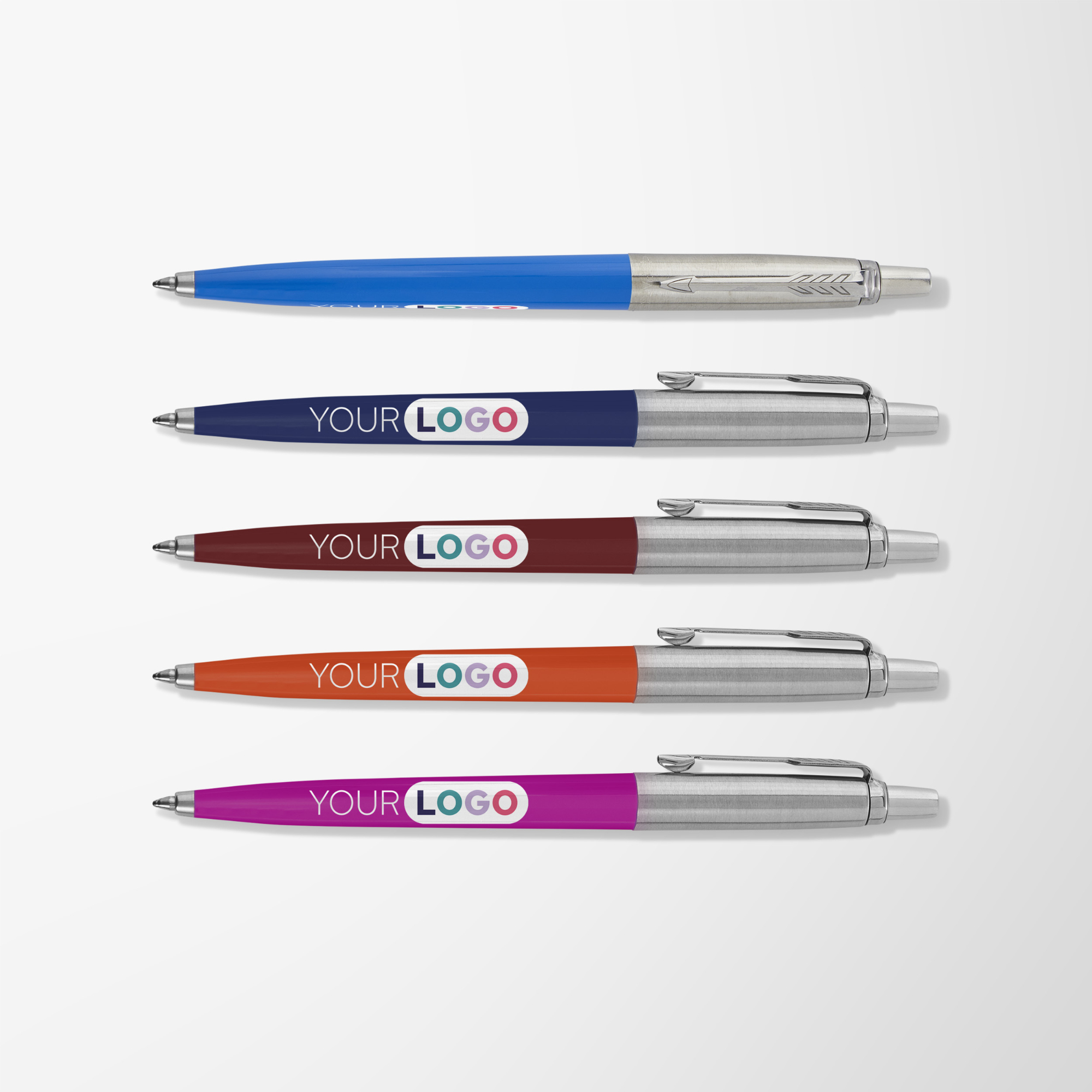 Stylo recyclé à encre noire Jotter Parker™ avec impression en couleur ...
