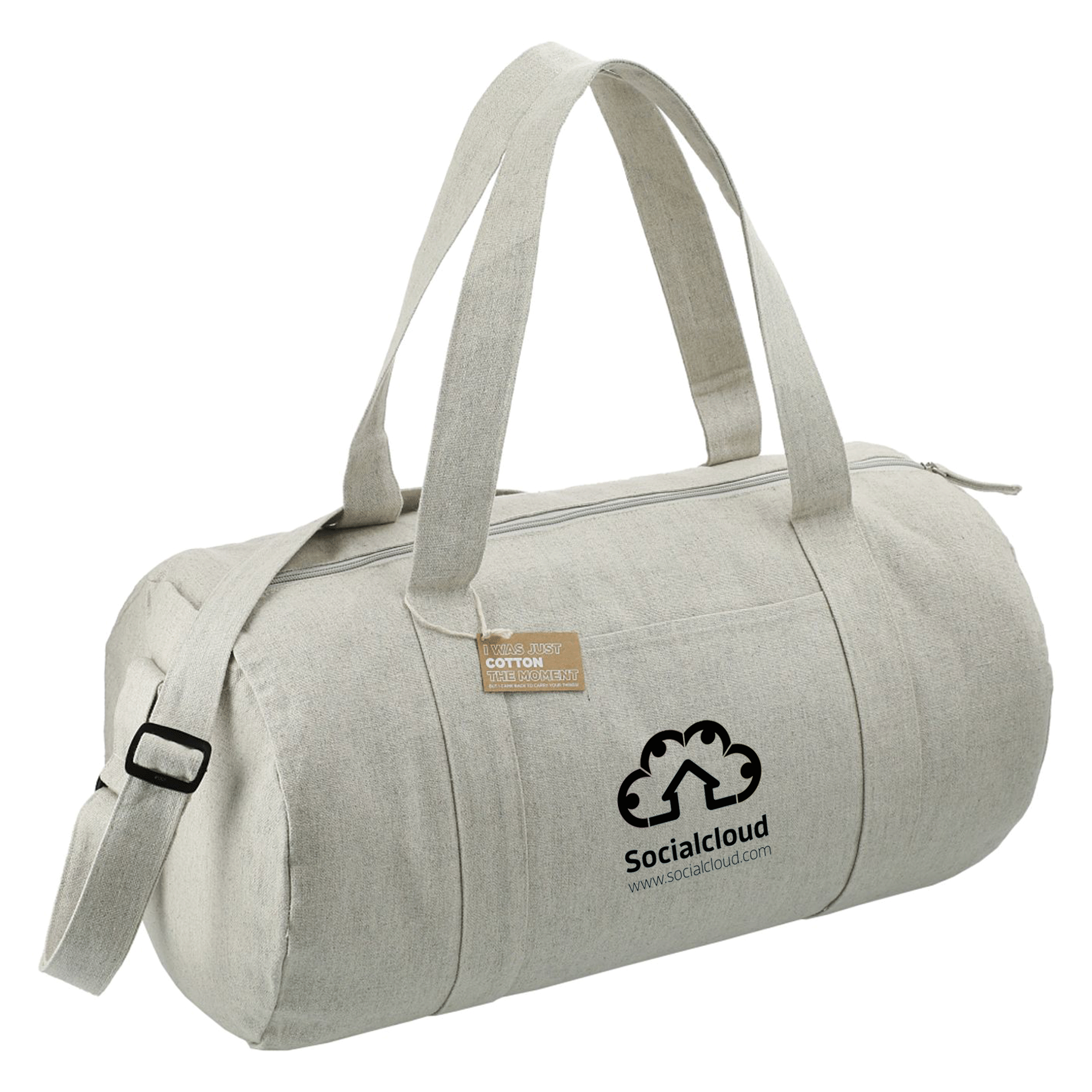 Custom Repose 10 oz Recycled Cotton Barrel Duffel | Pens.com