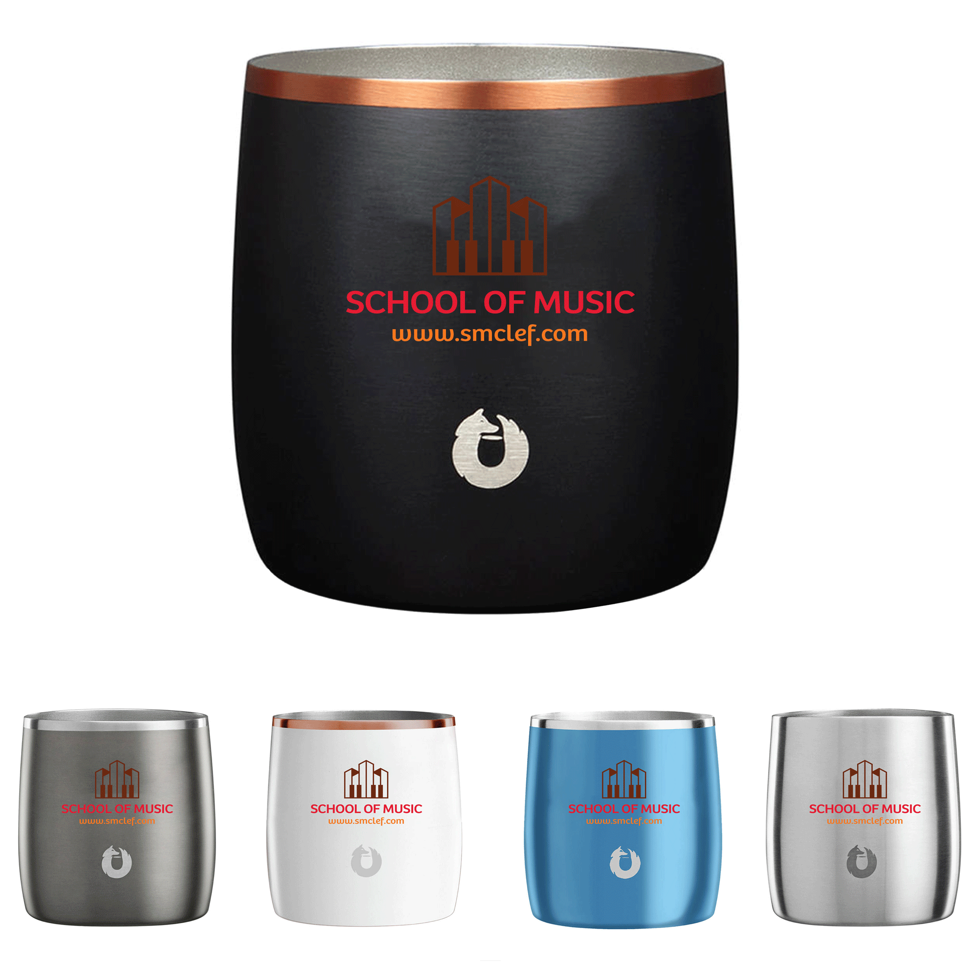 Custom Full Color Snowfox® 11 oz. Stainless Steel Rocks Tumbler | Pens.com