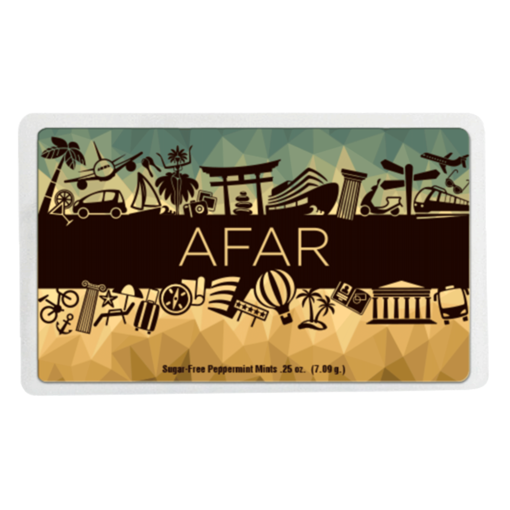 Custom Full Color 3" Business Card-Style Peppermint Dispenser | Pens.com