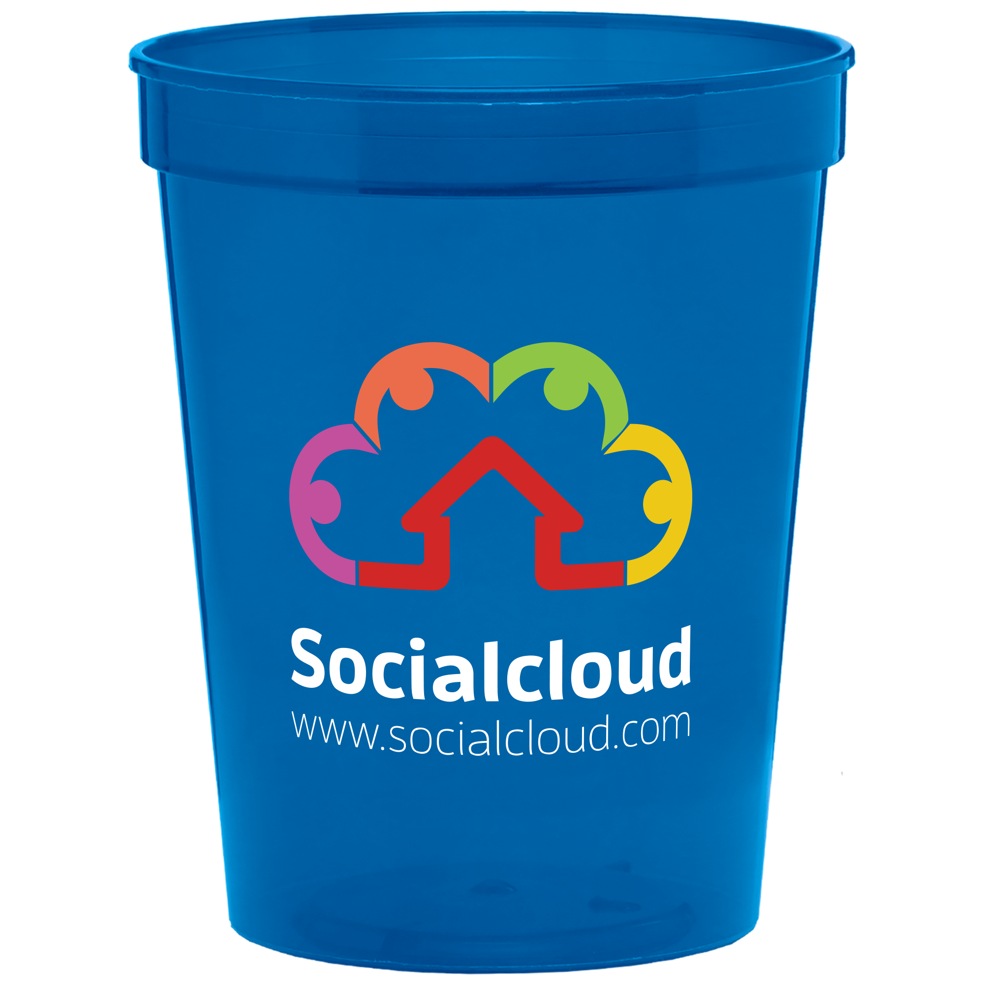 Full Color 16 oz. Ava Plastic Stadium Cup | Pens.com