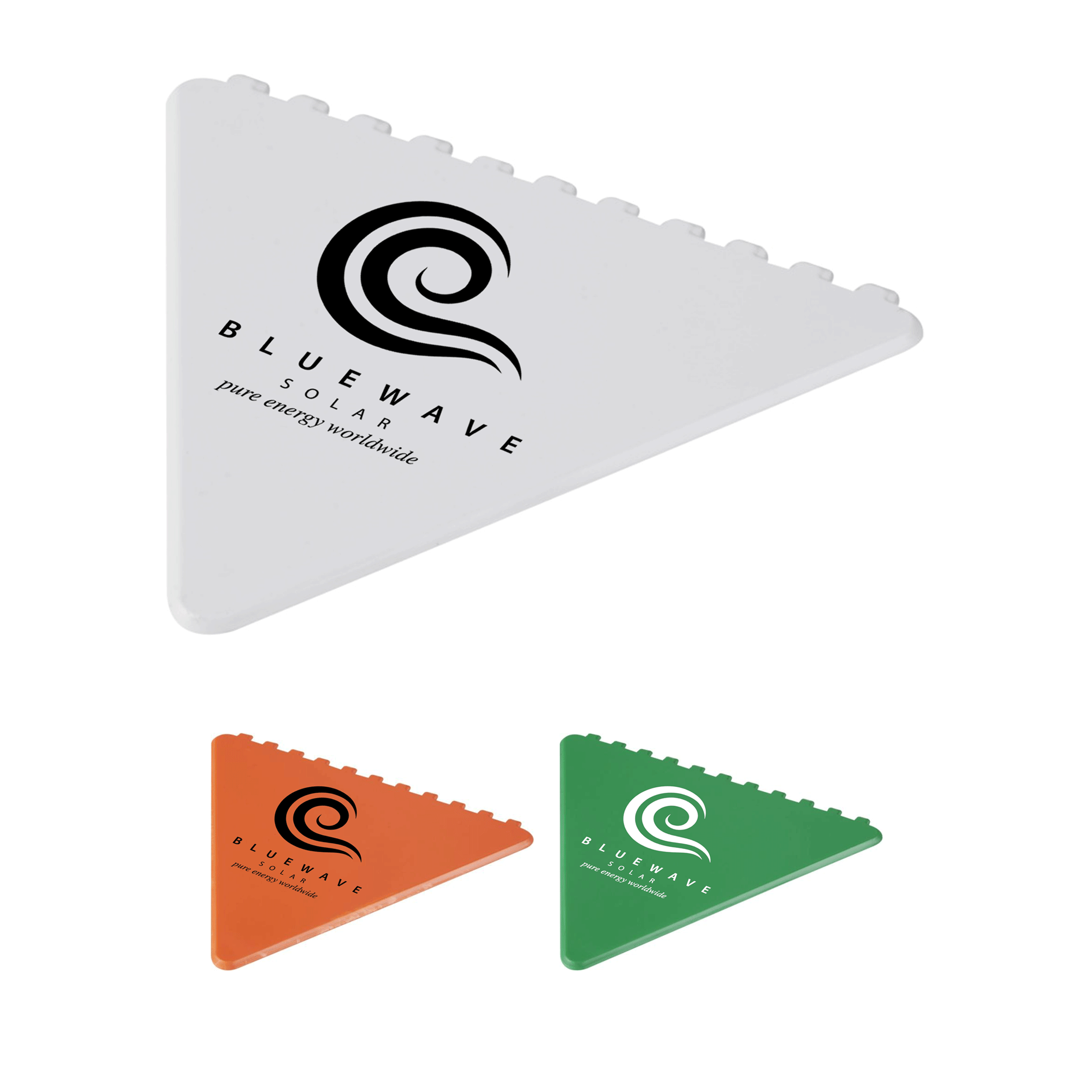 Promotional Frosty 2.0 Triangular Recycled Plastic Ice Scraper with ...