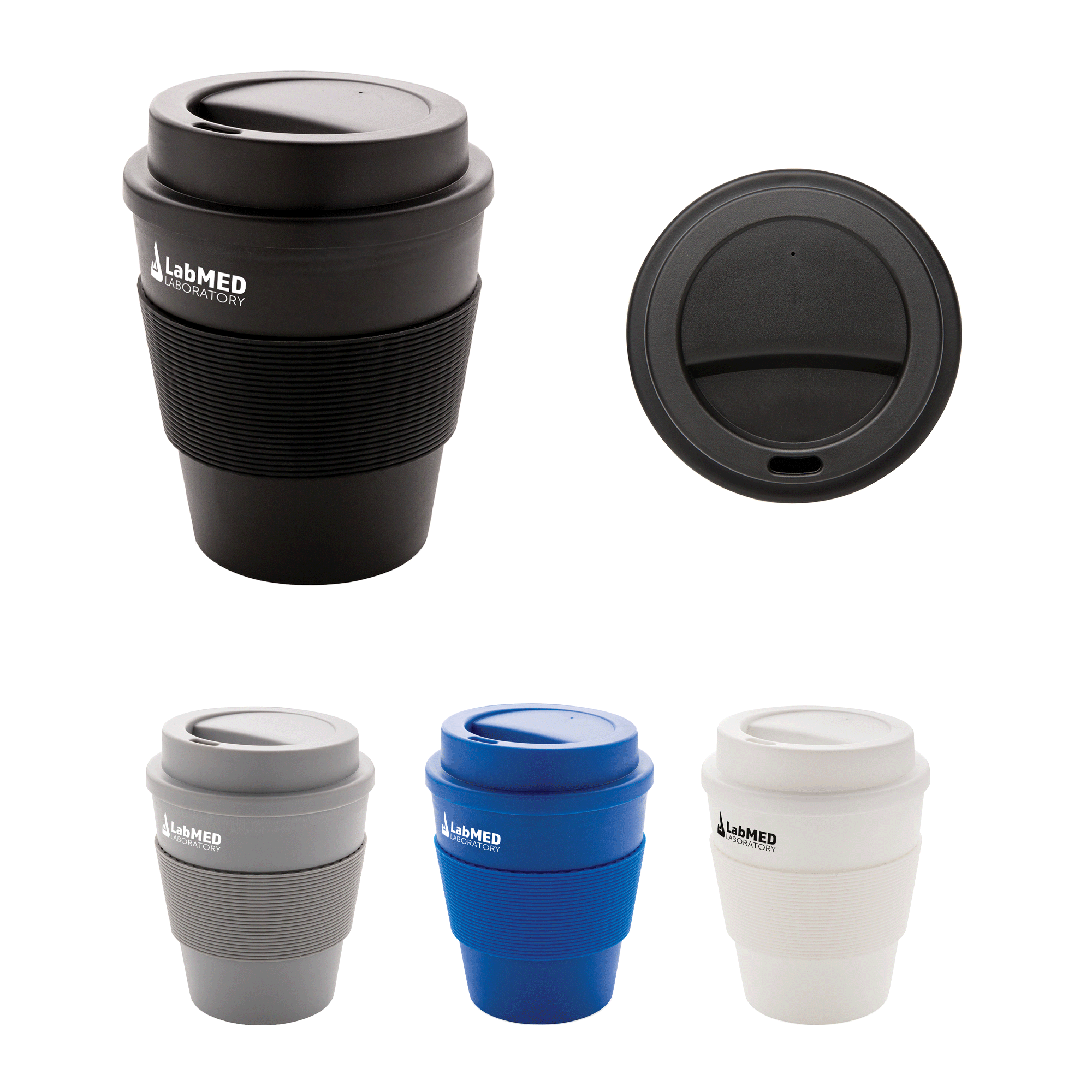 Promotional 350 ml Janet Reusable Coffee Cup with Silicone with Logo ...