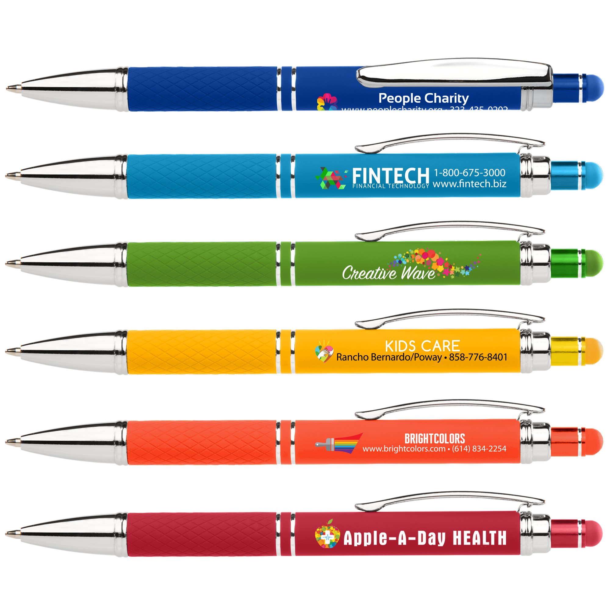 Custom Full Colour Bright Diamond Stylus Pen | Pens.com CA