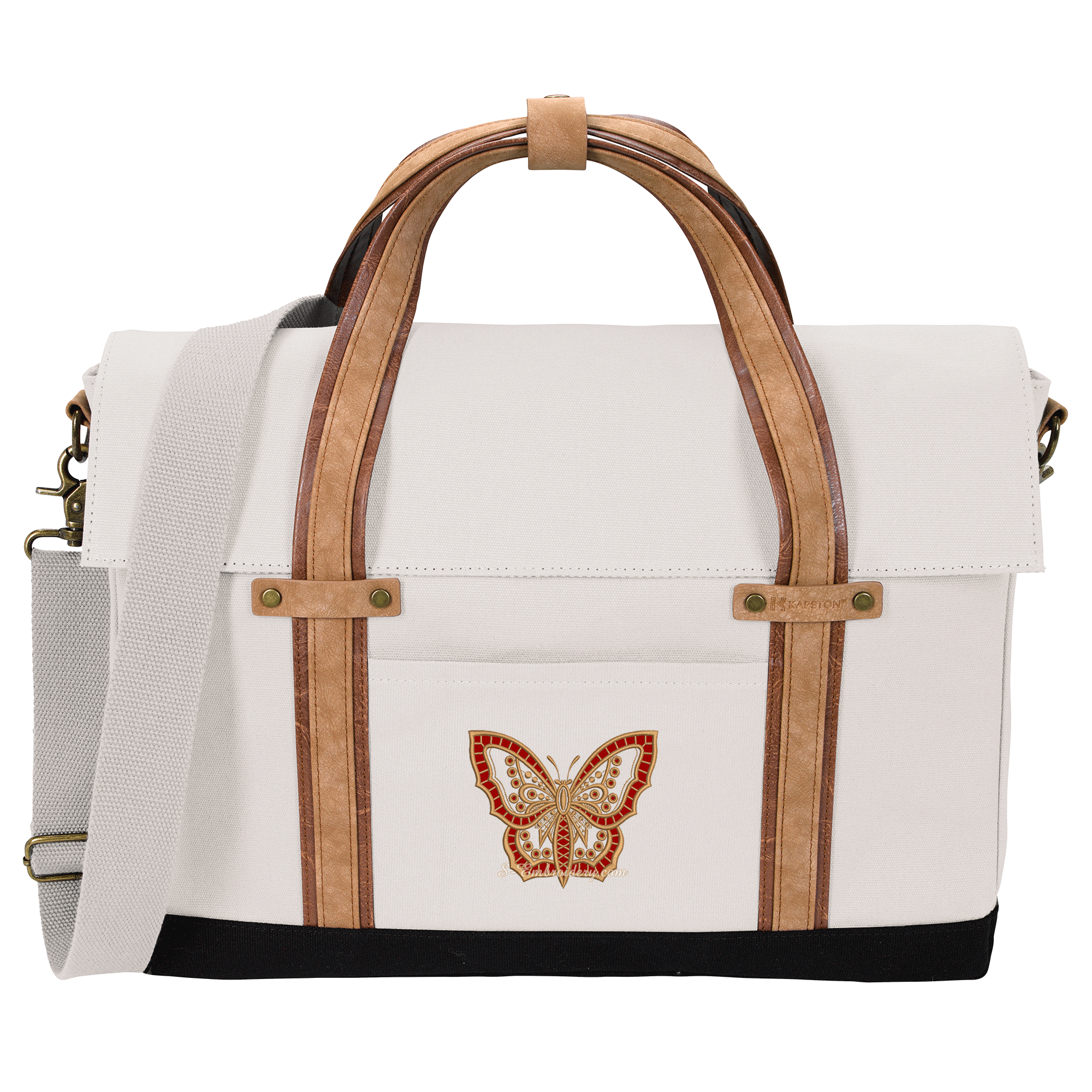 Custom Embroidered KAPSTON® San Marco 16 oz. Canvas Messenger Bag ...