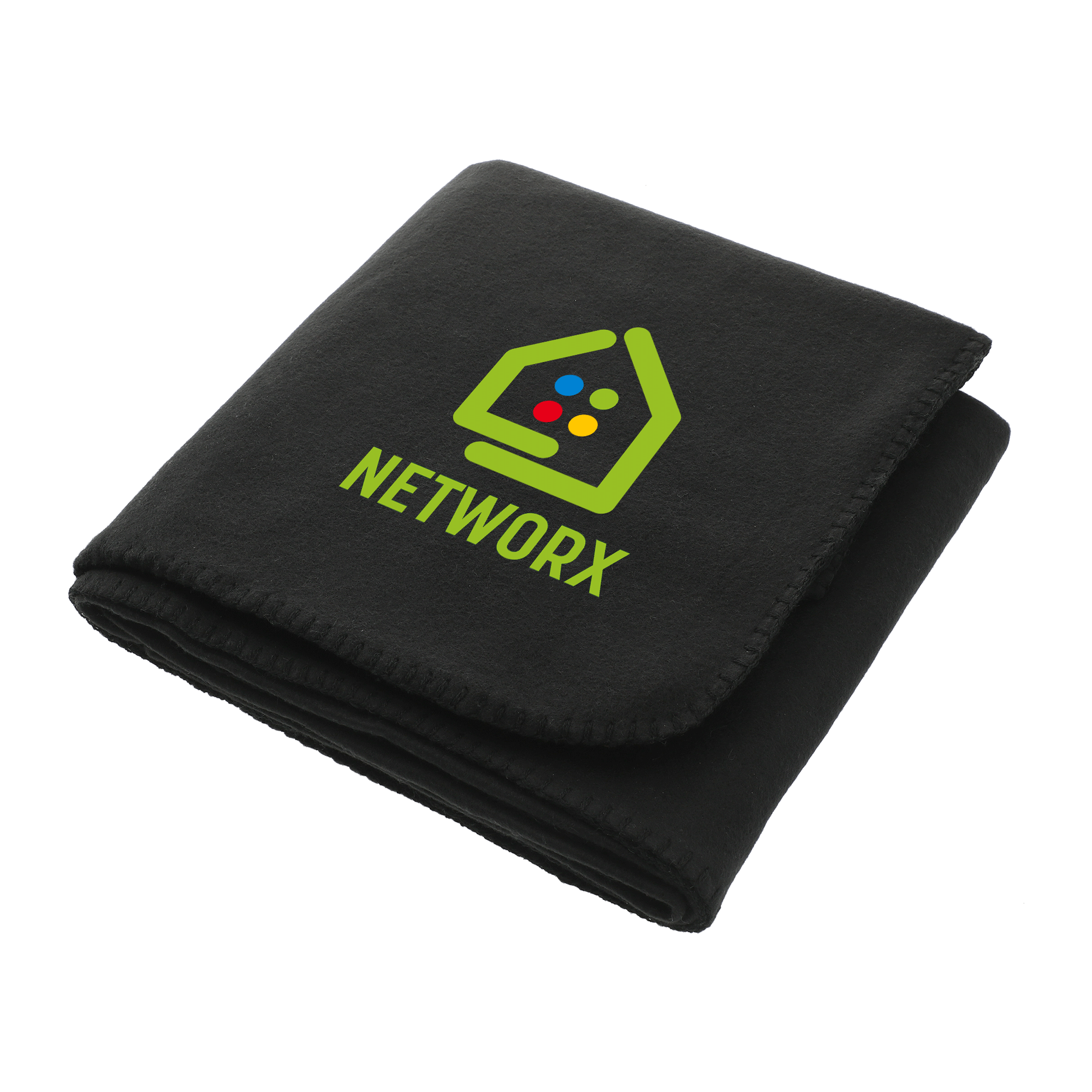 Custom Full Color Lincoln Recycled Fleece Blanket | Pens.com