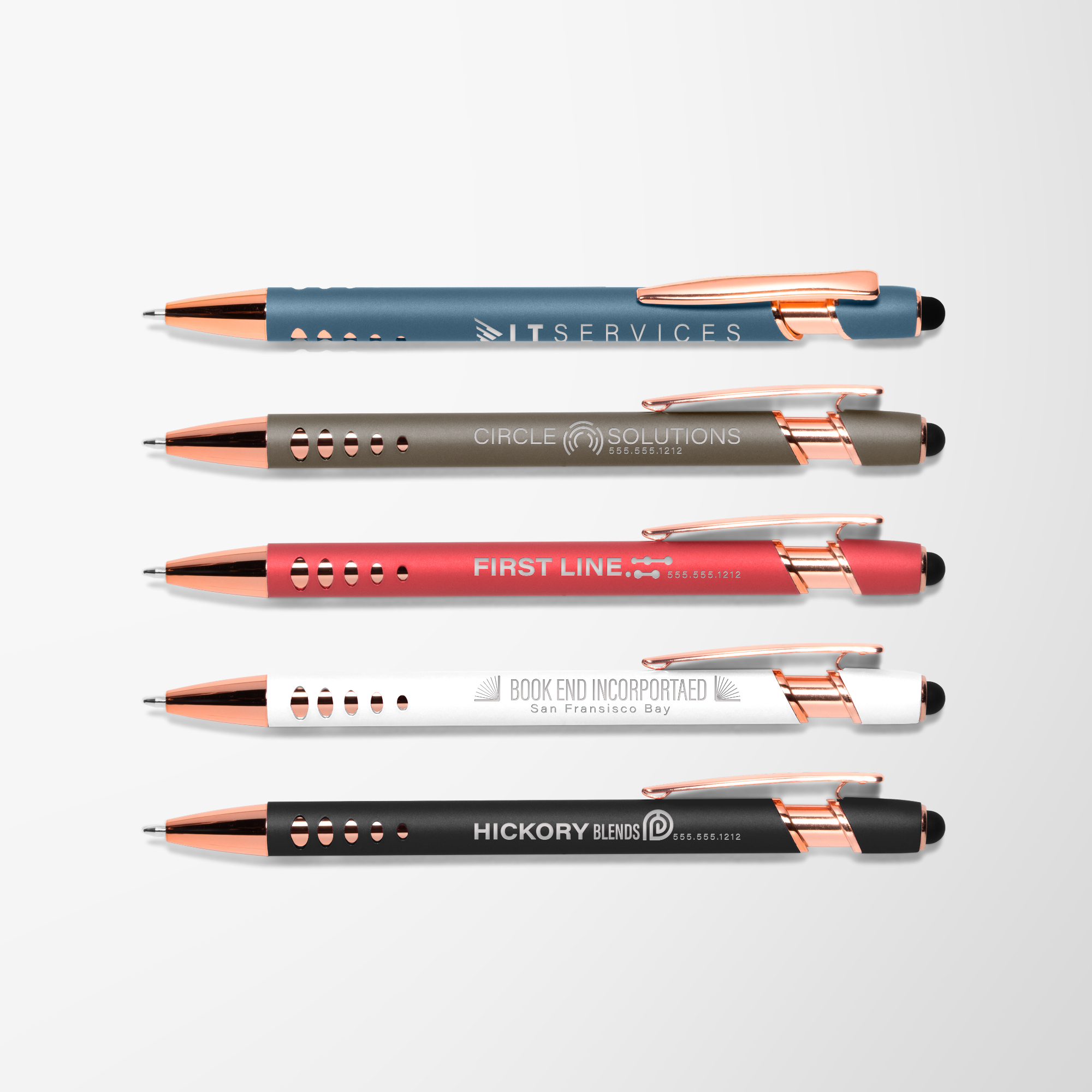 Custom Engraved Alpha Stylus Pen with Geometric Design | Pens.com CA