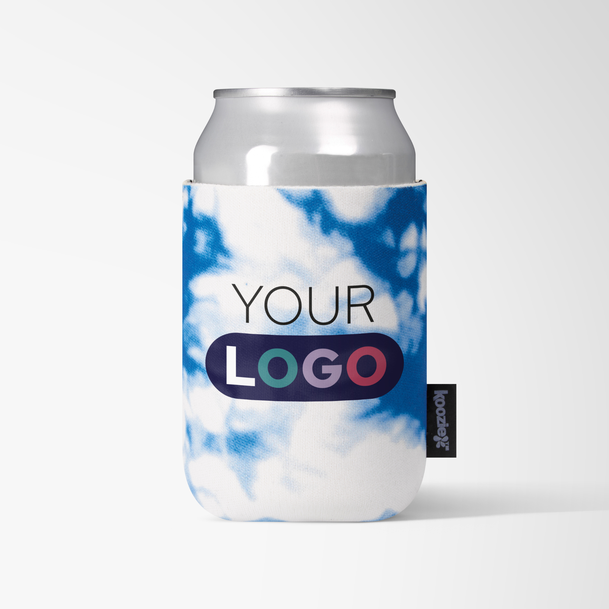 Custom Full Color Koozie® Tie-Dye Can Cooler | Pens.com