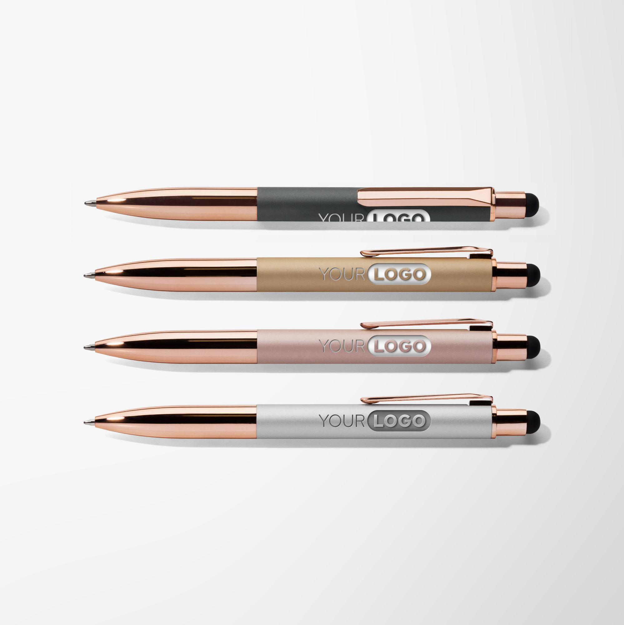 Custom Engraved Mineral Aria Pen with Rose Gold Trim | Pens.com