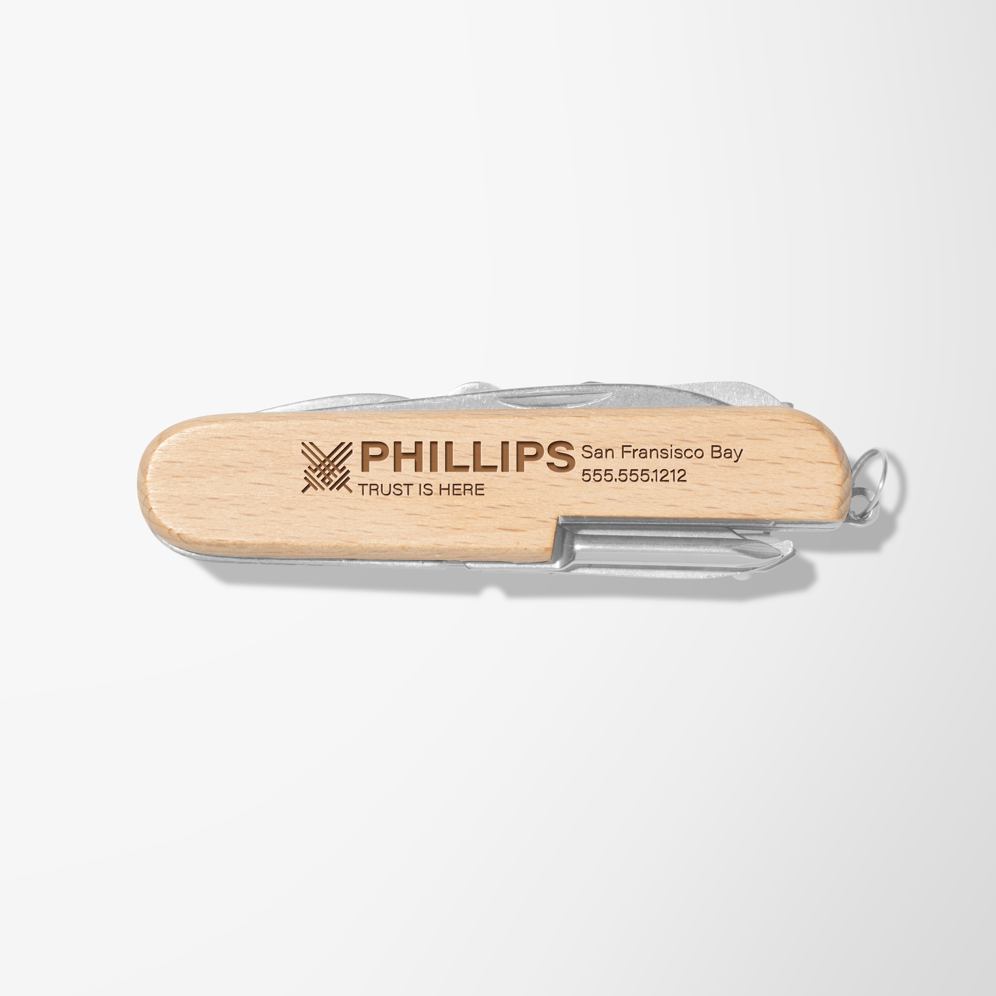 Custom Engraved Enroute 11-Function Wooden Pocket Knife | Pens.com