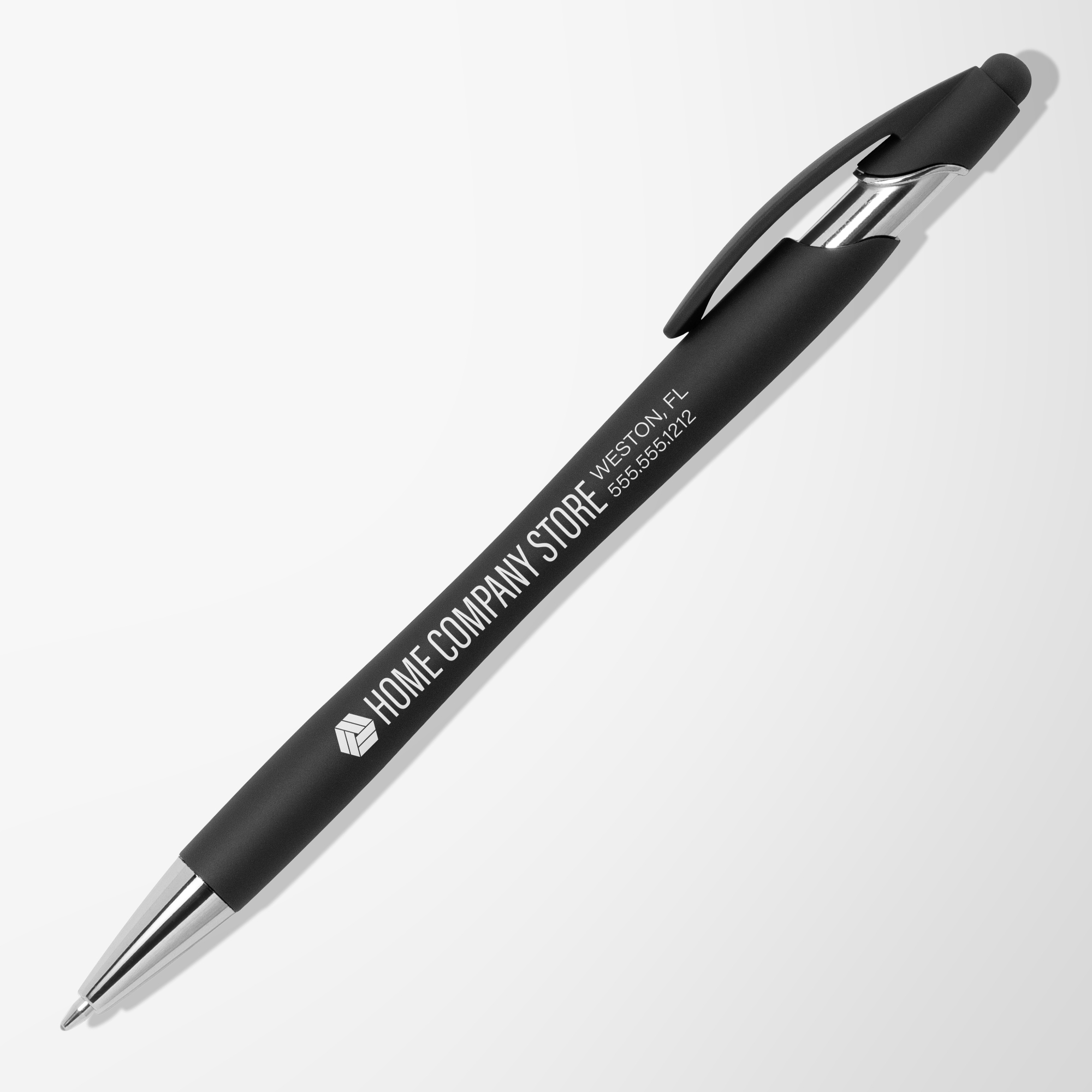 Personalise Bright Soft Touch Vortex Stylus Pen with Text | Pens.com