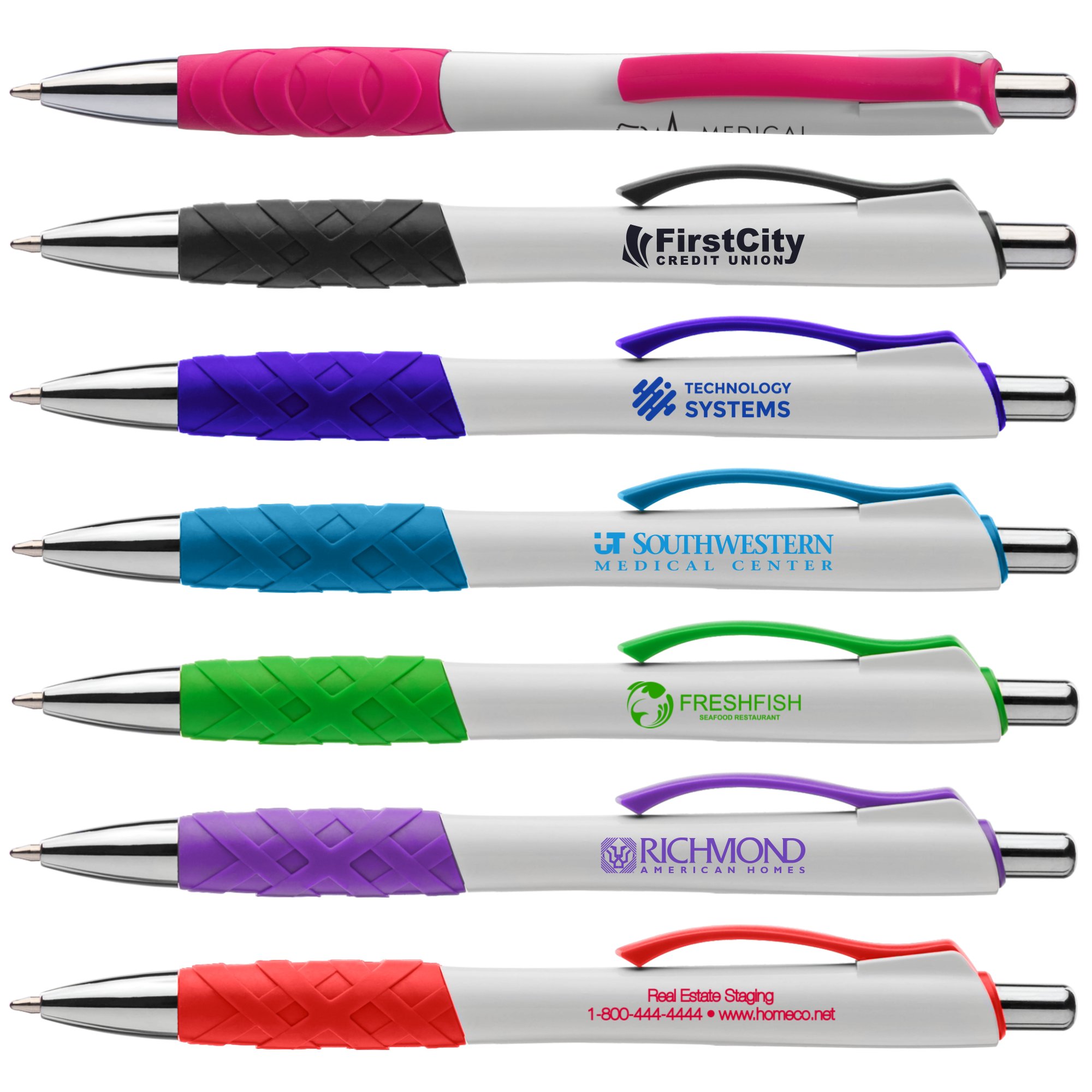 Personalise Fiona Pen with Coloured Accents with Text | Pens.com