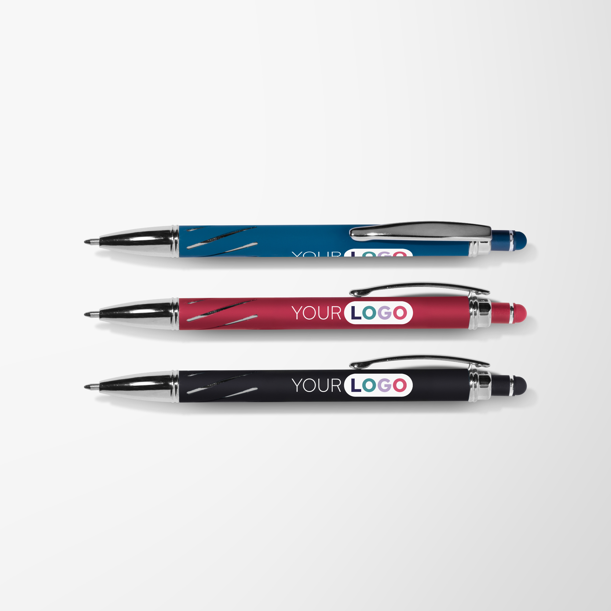 Custom Full Color Diamond Stylus Pen with Shiny Grip | Pens.com