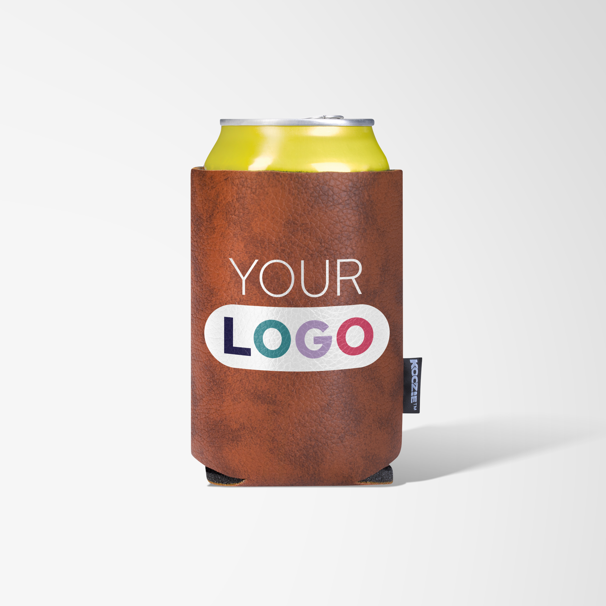 Custom Full Color Koozie® Leather-Like Can Cooler | Pens.com