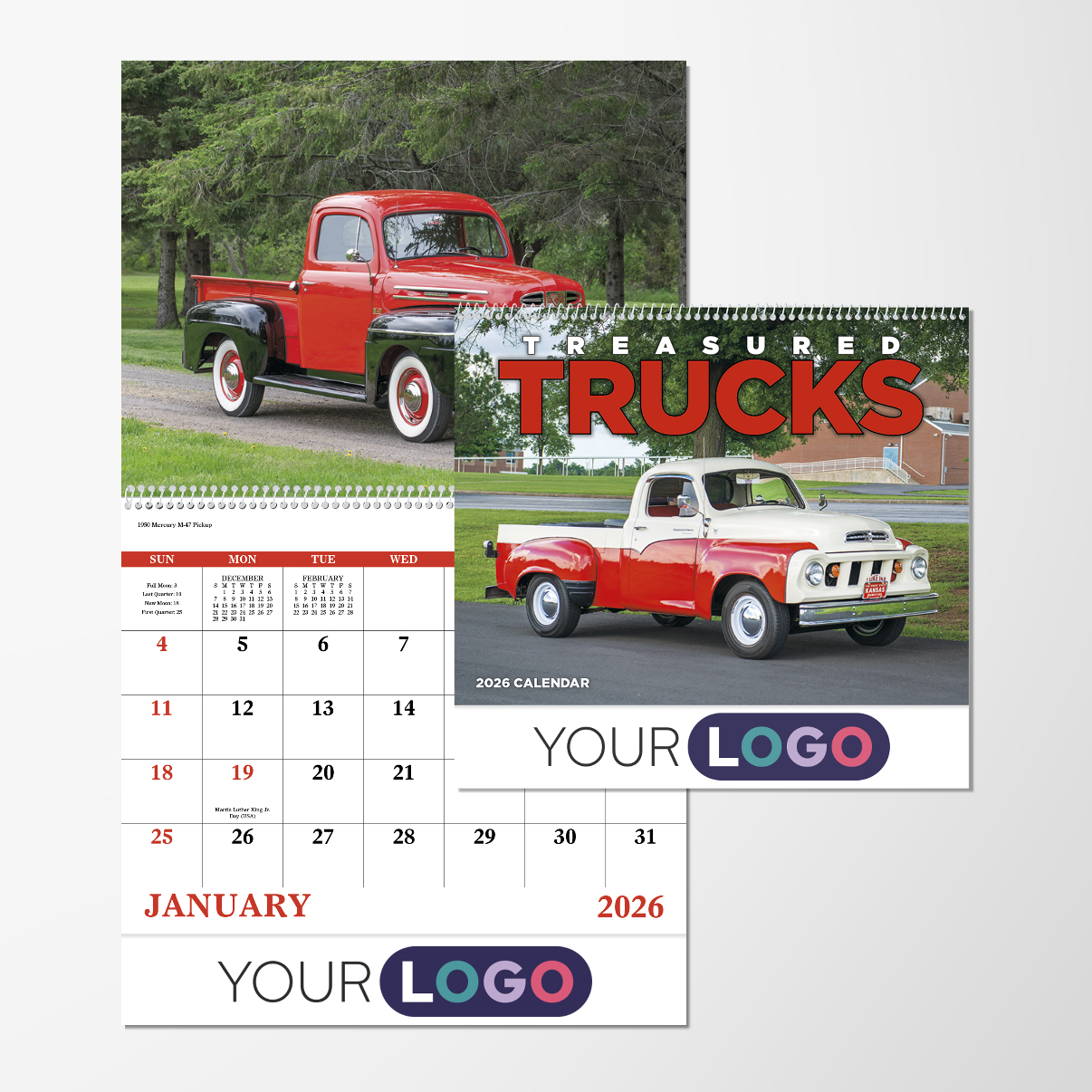 Custom GoodValue™ Treasured Trucks Calendar (Spiral) | Pens.com