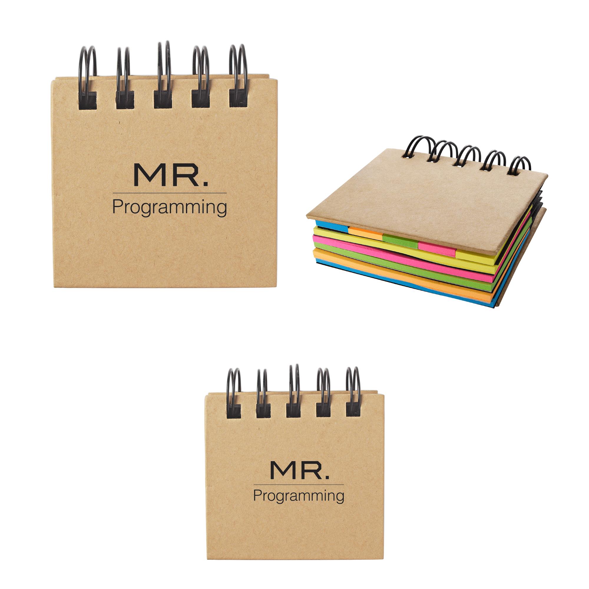 Custom Spiral Book with Sticky Notes and Flags | Pens.com