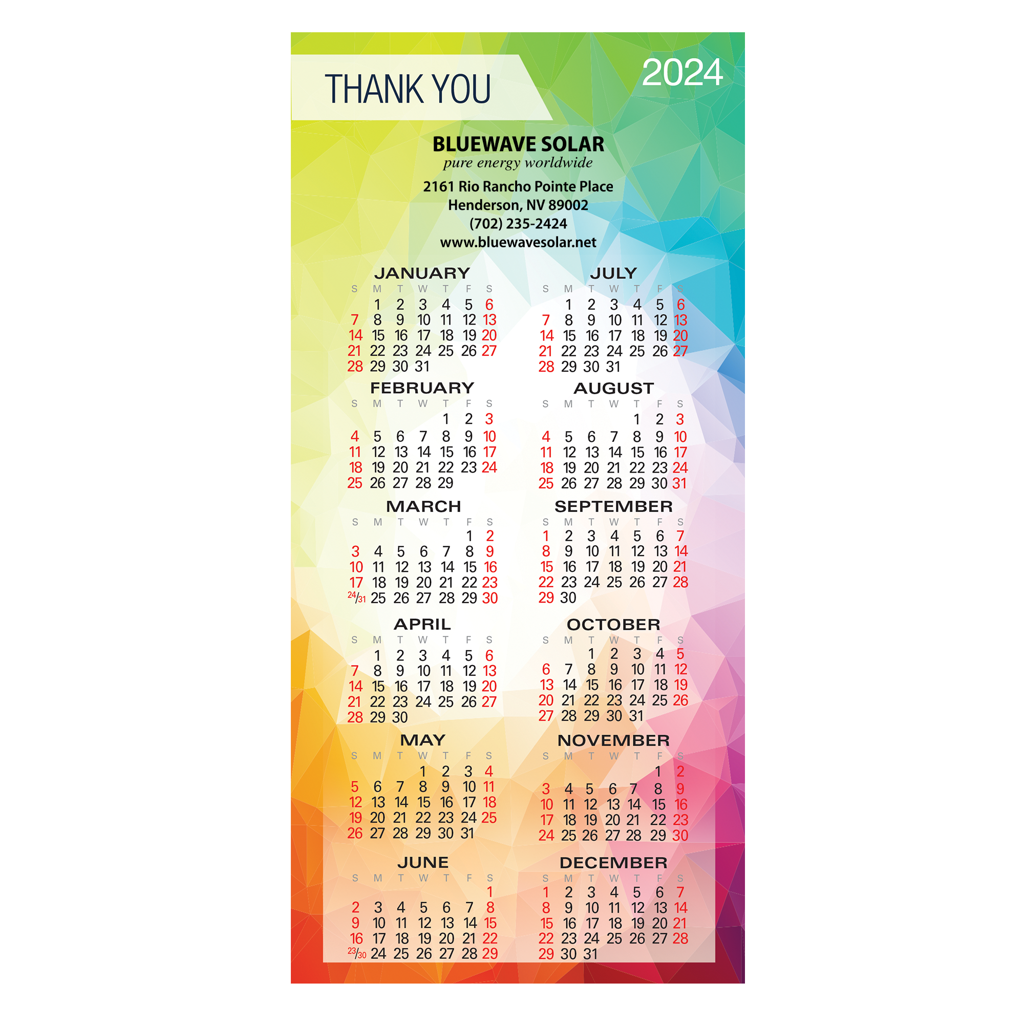 Custom Design Wrap Envelope-Size Magnetic Calendar | Pens.com CA