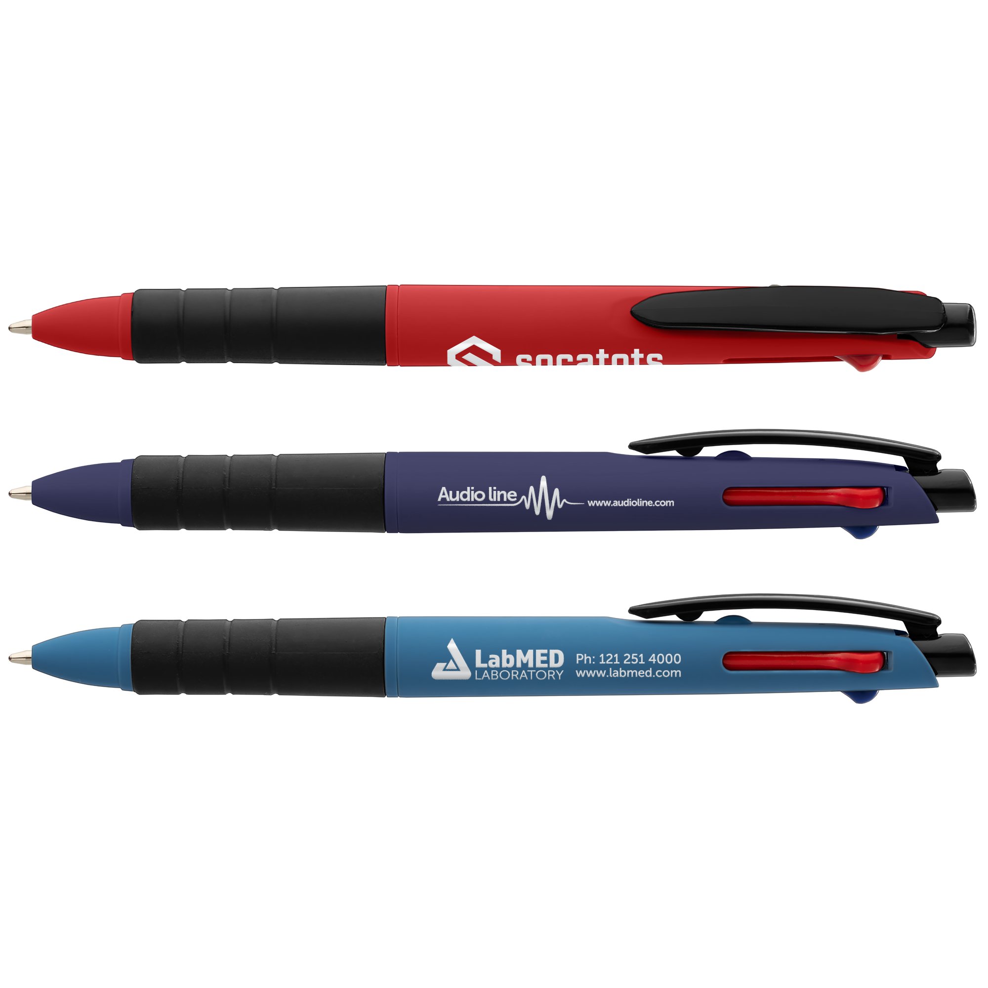 Custom Bright Soft Touch Benny 3-Ink Pen | Pens.com