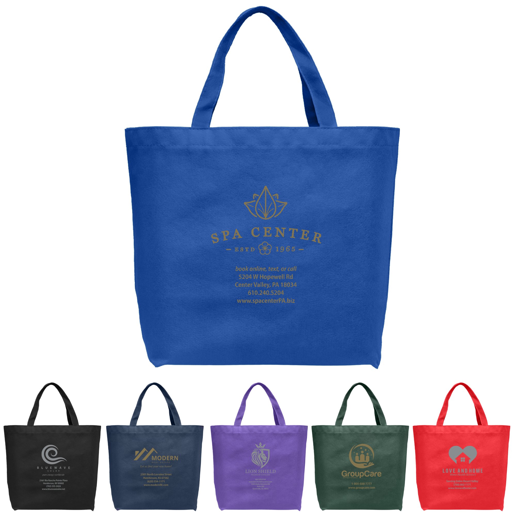 Custom Budget Shopper Tote with Metallic Imprint | Pens.com
