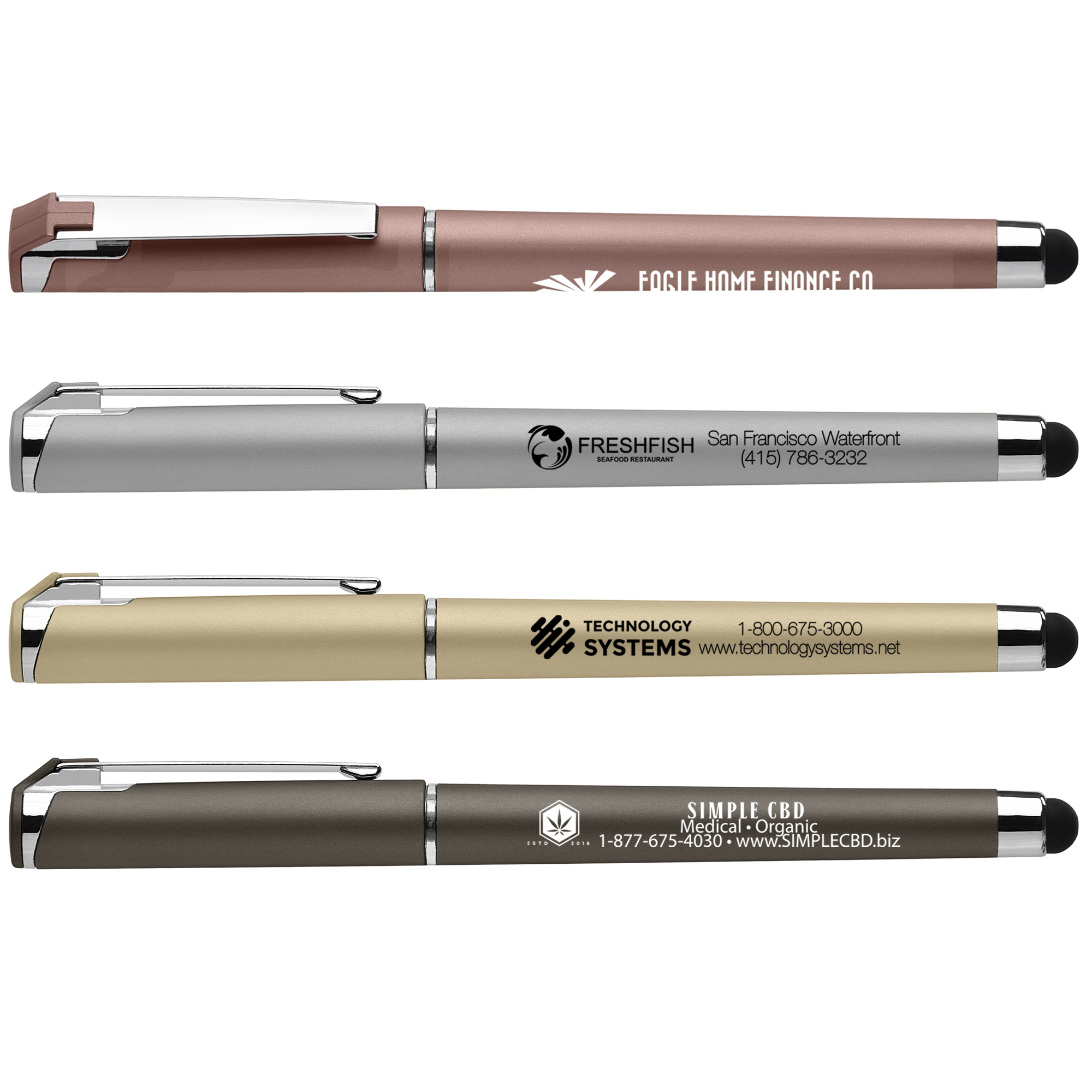 Custom Mineral Hughes Gel Stylus Pen (Soft Touch) | Pens.com