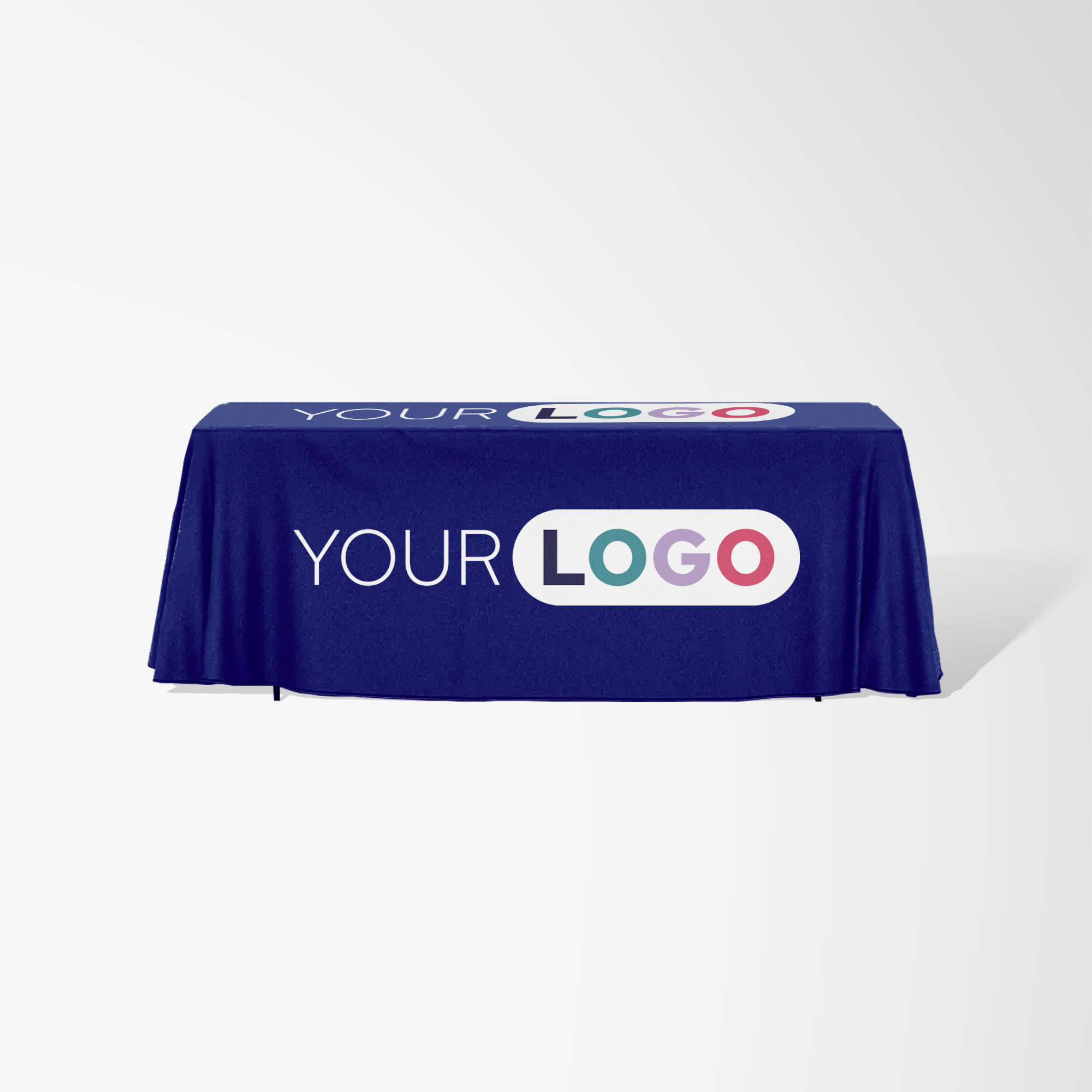 Custom Full Color Drape 8' Tablecloth | Pens.com