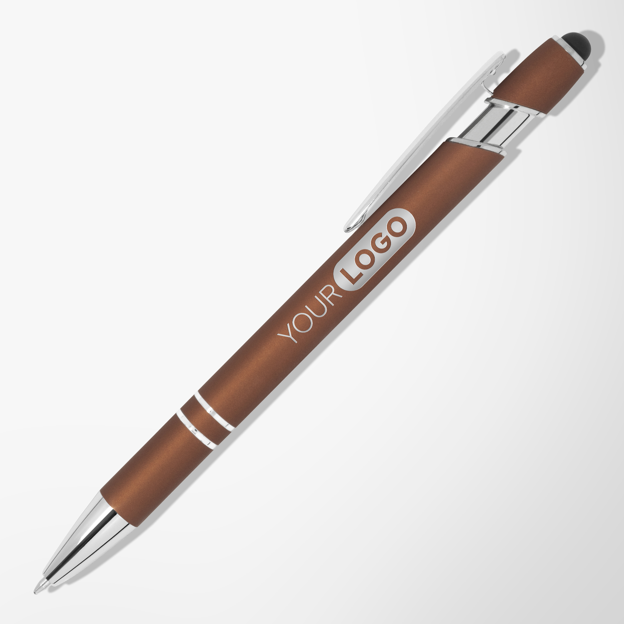 Personalise Engraved Mineral Alpha Soft Touch Stylus Pen with Text ...