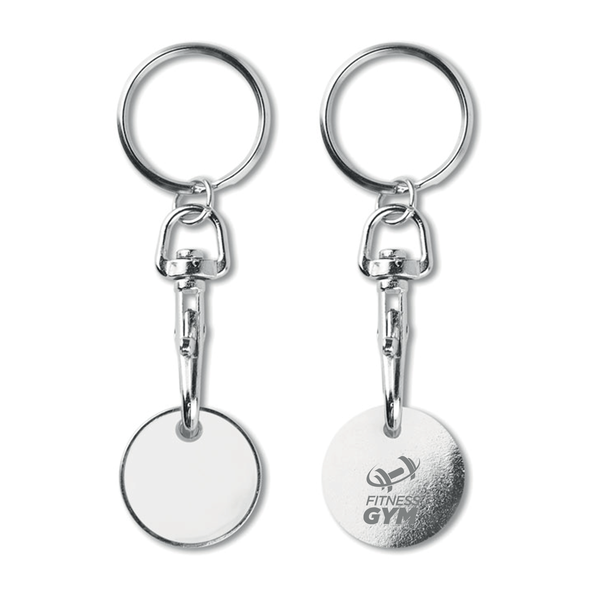 Promotional Euro Trolley Token Keyring with Logo | Pens.com