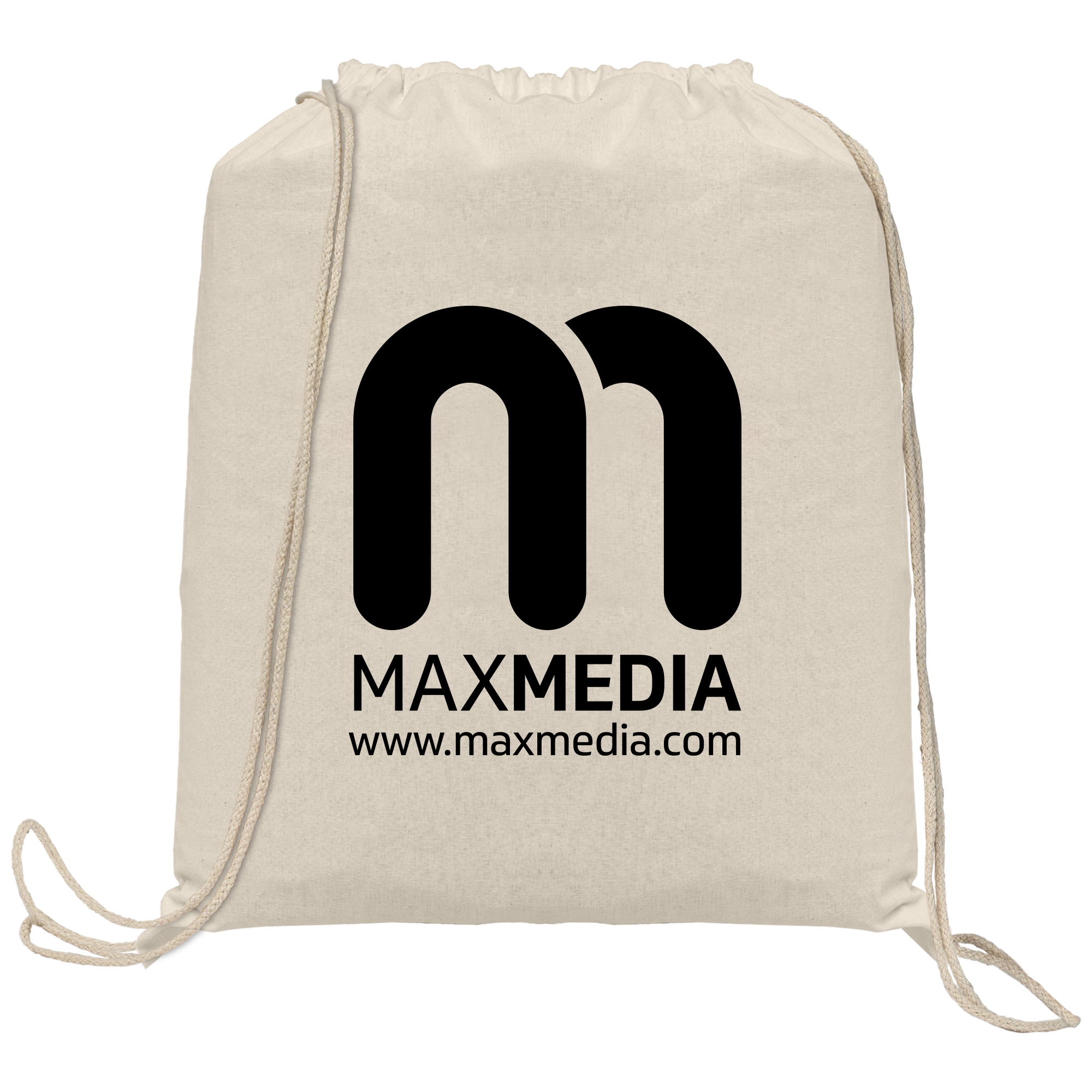 Custom Christa Natural Cotton Drawstring Backpack | Pens.com