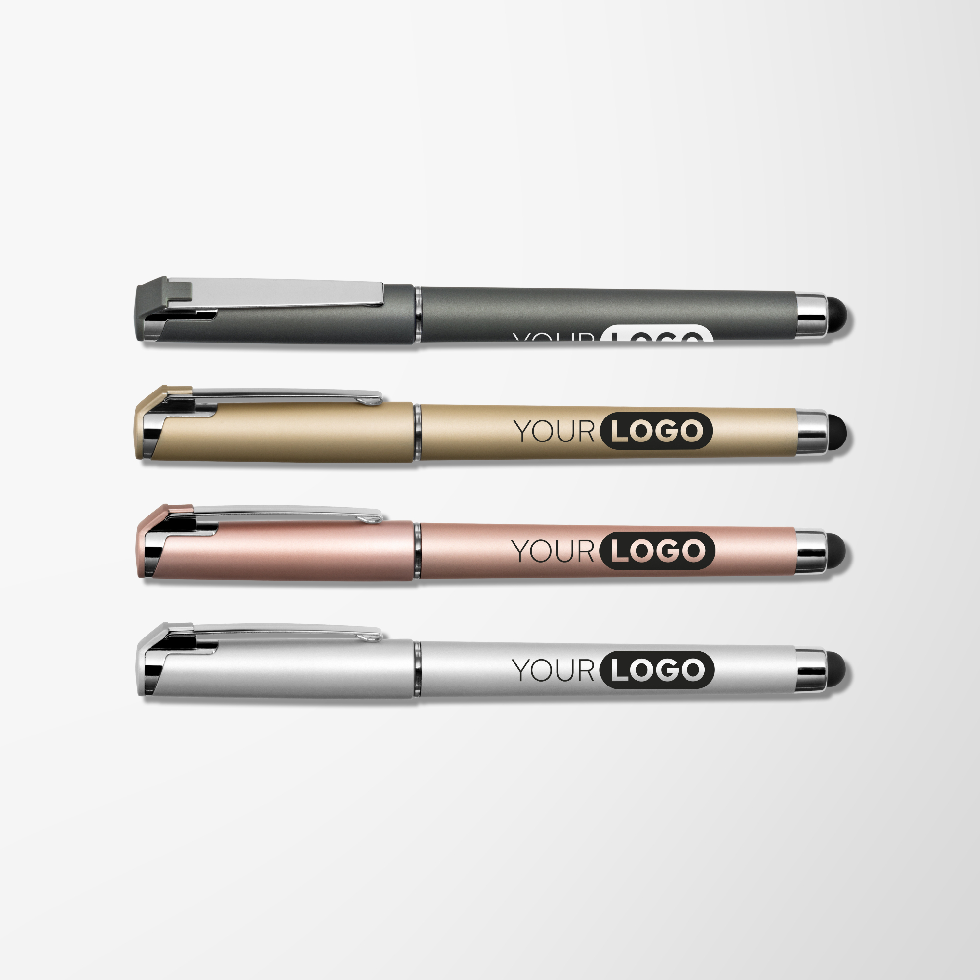 Custom Mineral Hughes Gel Stylus Pen (Soft Touch) | Pens.com