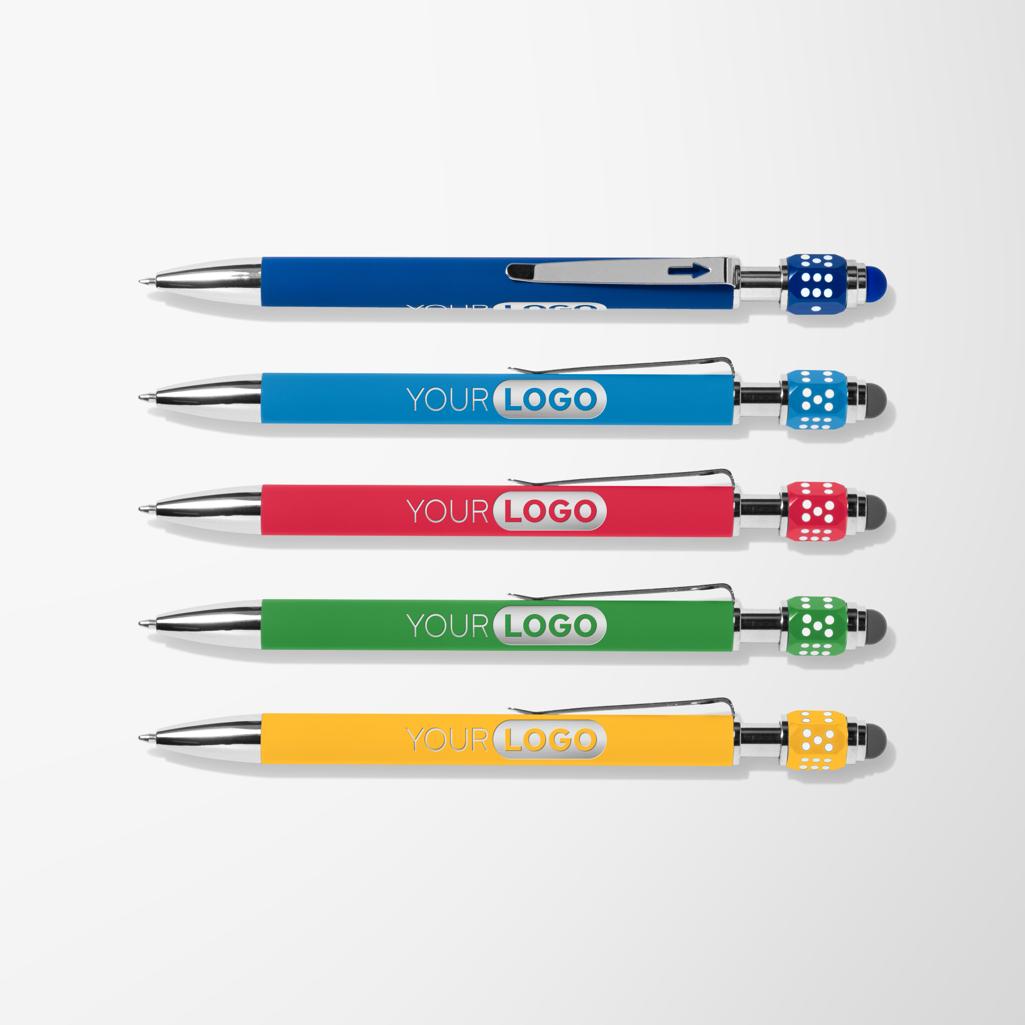 Salgsfremmende Chance fidget-penn med stylus og inngravering av ...