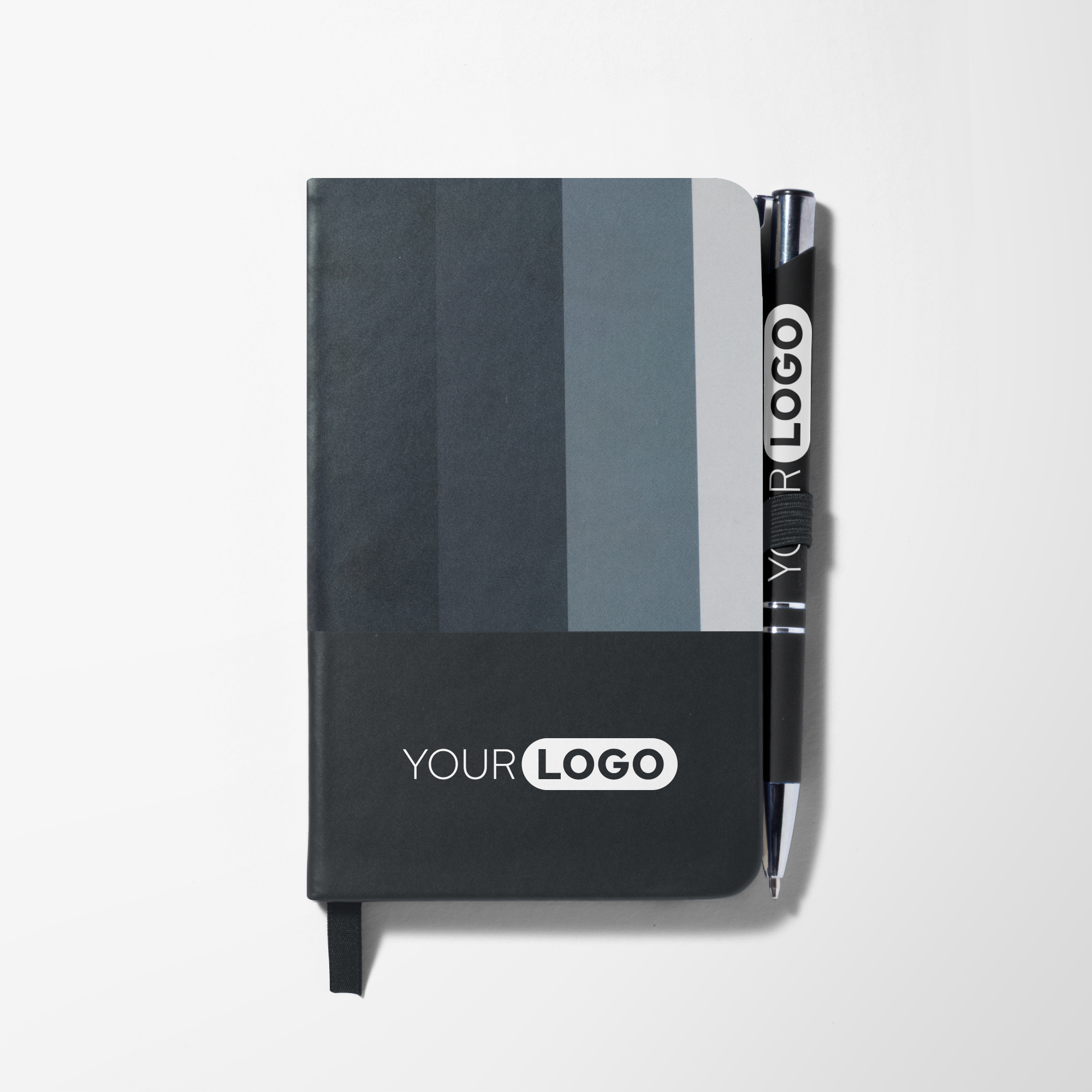 Custom 3.6"x 5.6" Recycled Theo Notebook & Paragon Pen Set | Pens.com