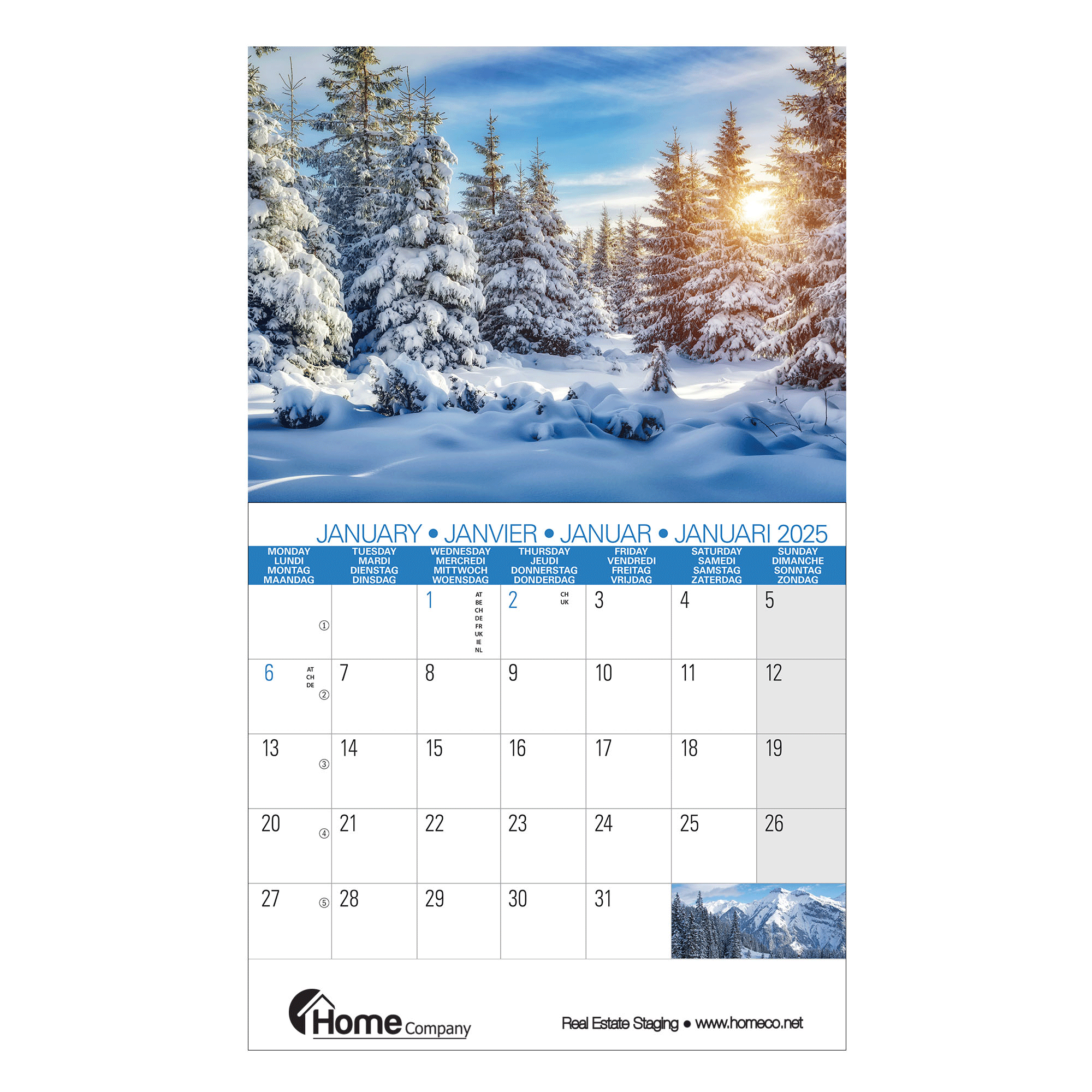 Promotional Lovely Landscapes Wall Calendar with Logo | Pens.com
